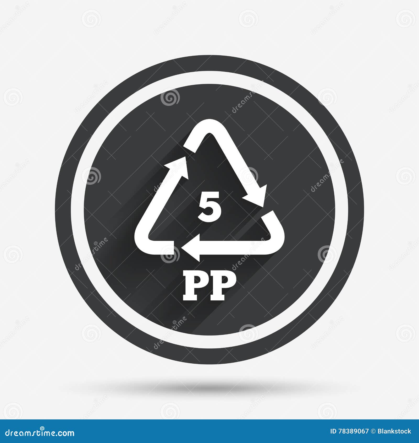 PP 5 Icon. Polypropylene Thermoplastic Polymer. Cartoon Vector ...