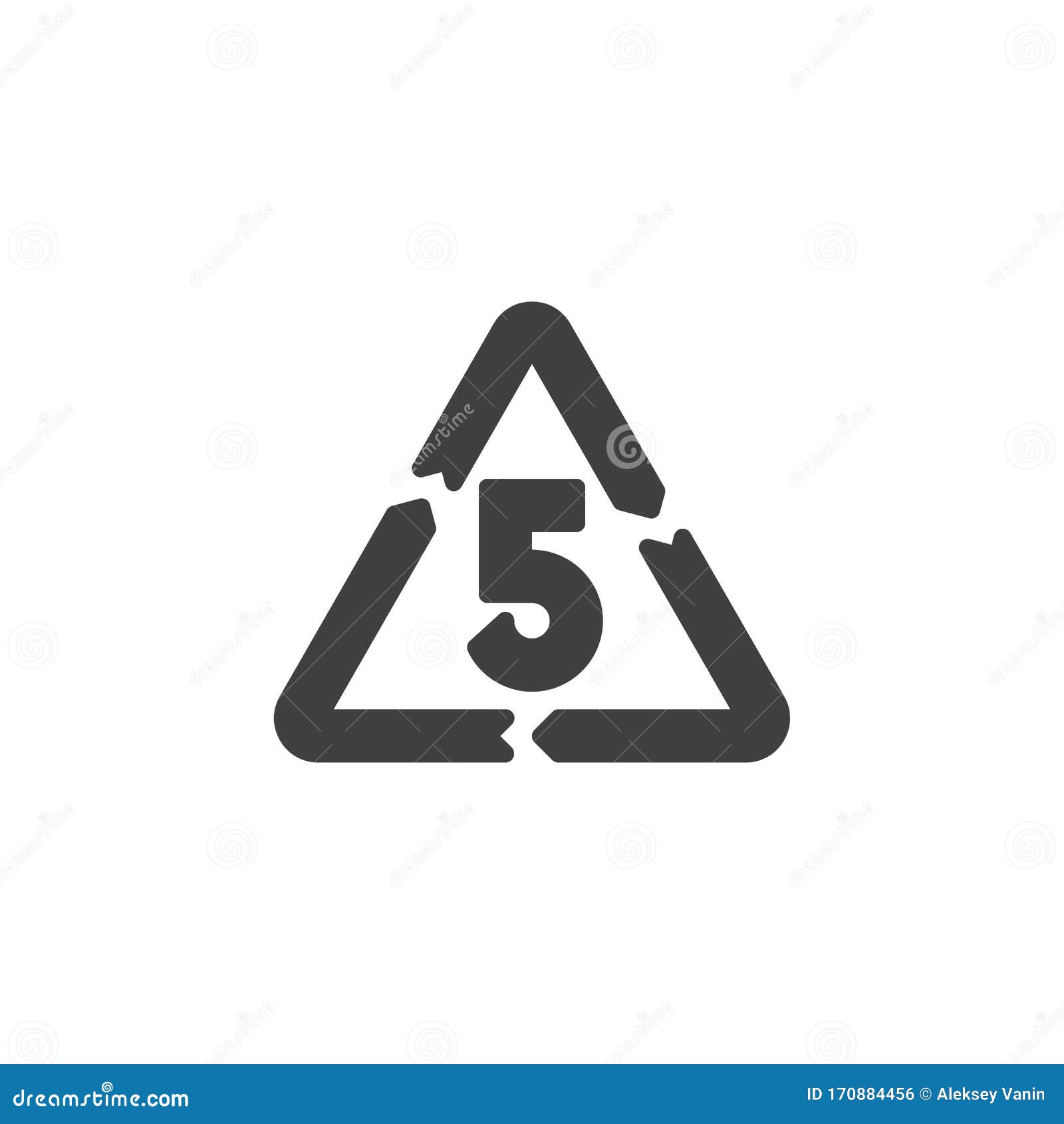 PP 5, Industrial Marking Plastic Vector Icon Stock Vector ...