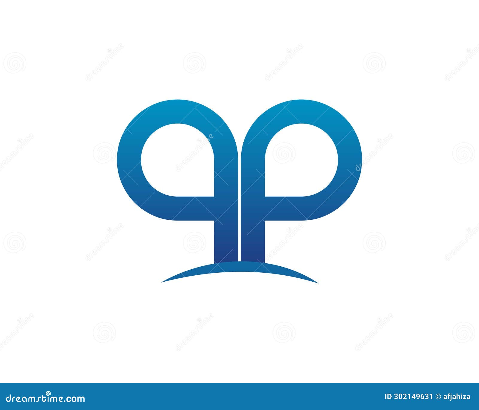Pp Letter Curve Logo Icon Template Stock Vector - Illustration of ...