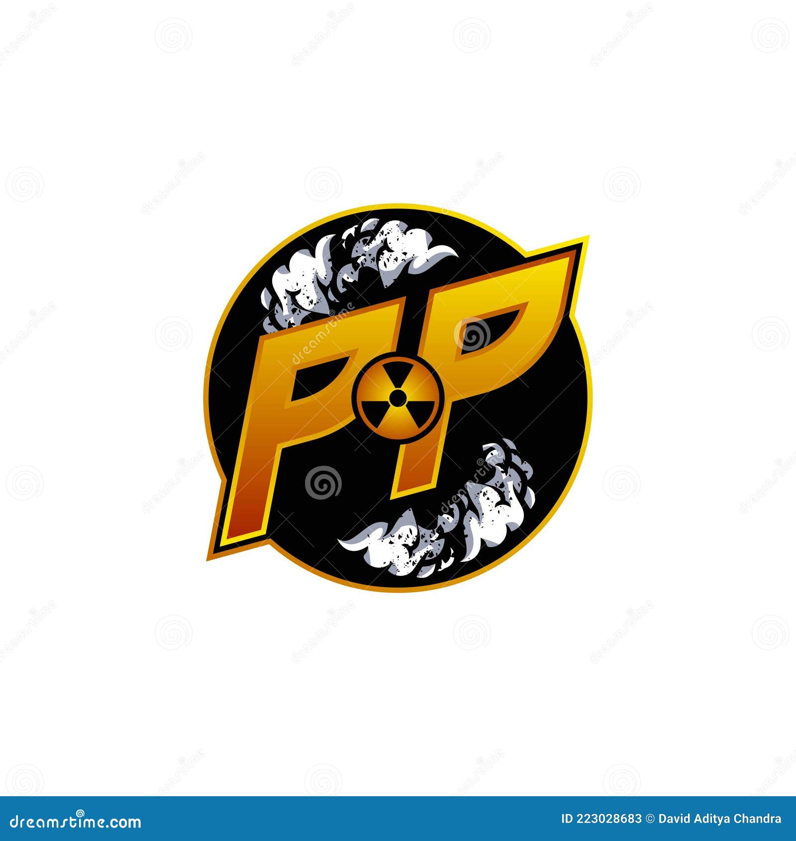 PP Logo Monogram ESport Gaming with Gas Shape Design Stock Vector ...