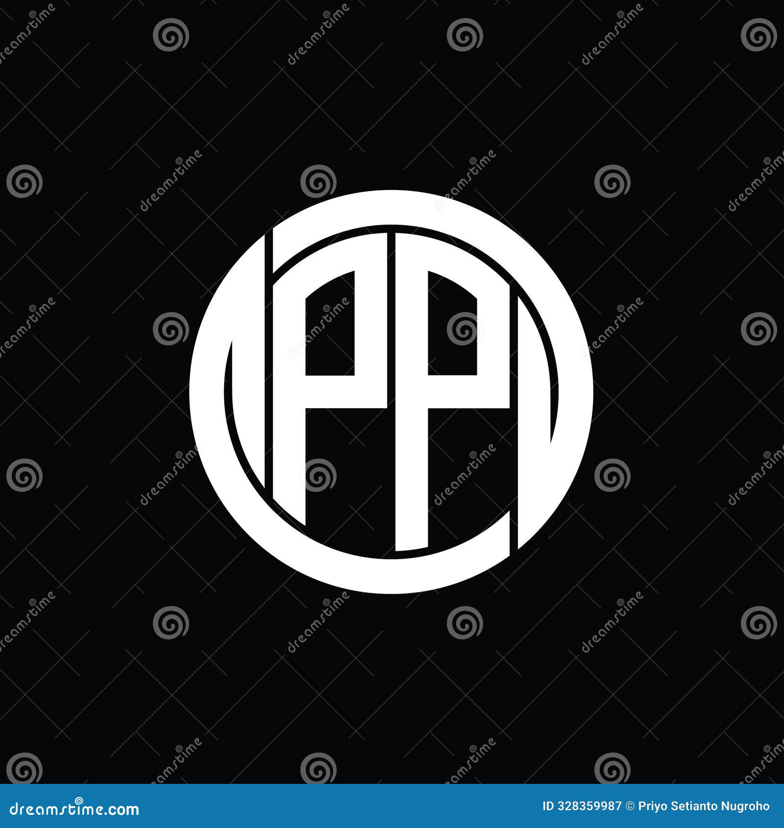 PP Logo Monogram Shield Inside Circle Shape Vector Images Design ...