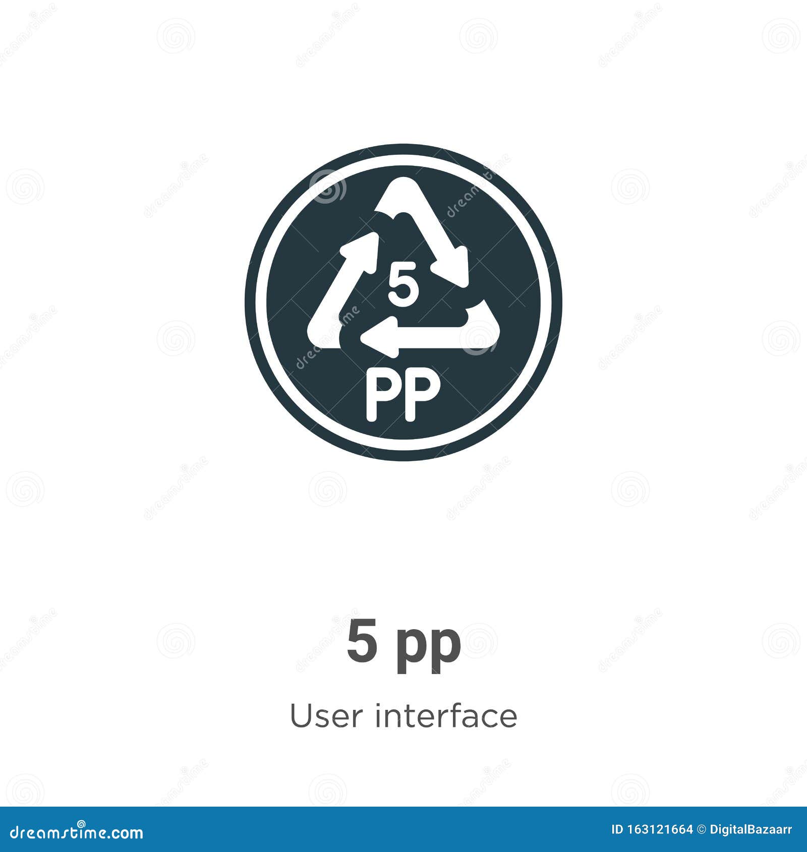 5 Pp Vector Icon on White Background. Flat Vector 5 Pp Icon Symbol Sign ...