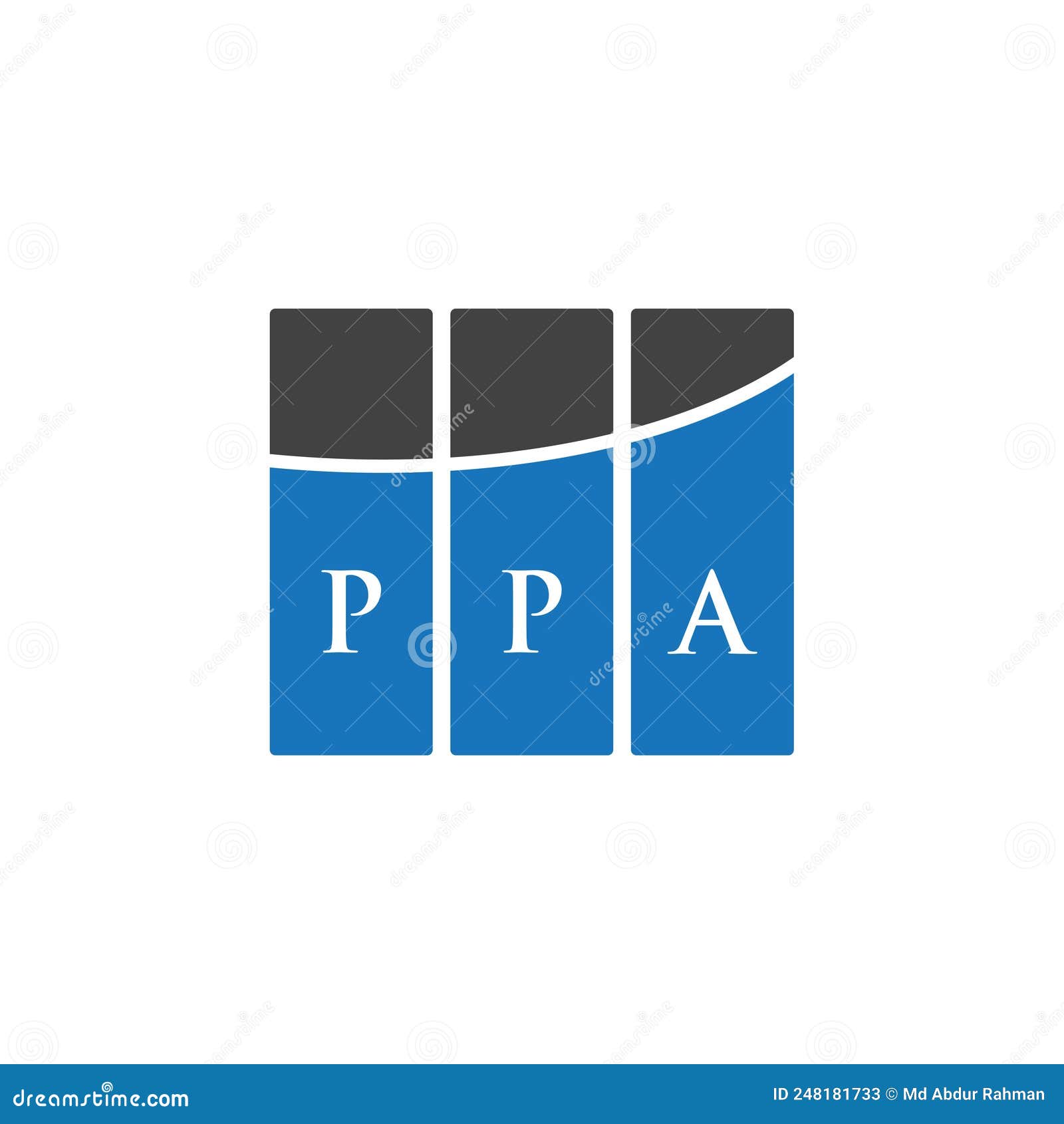 PPA Letter Logo Design on WHITE Background. PPA Creative Initials ...