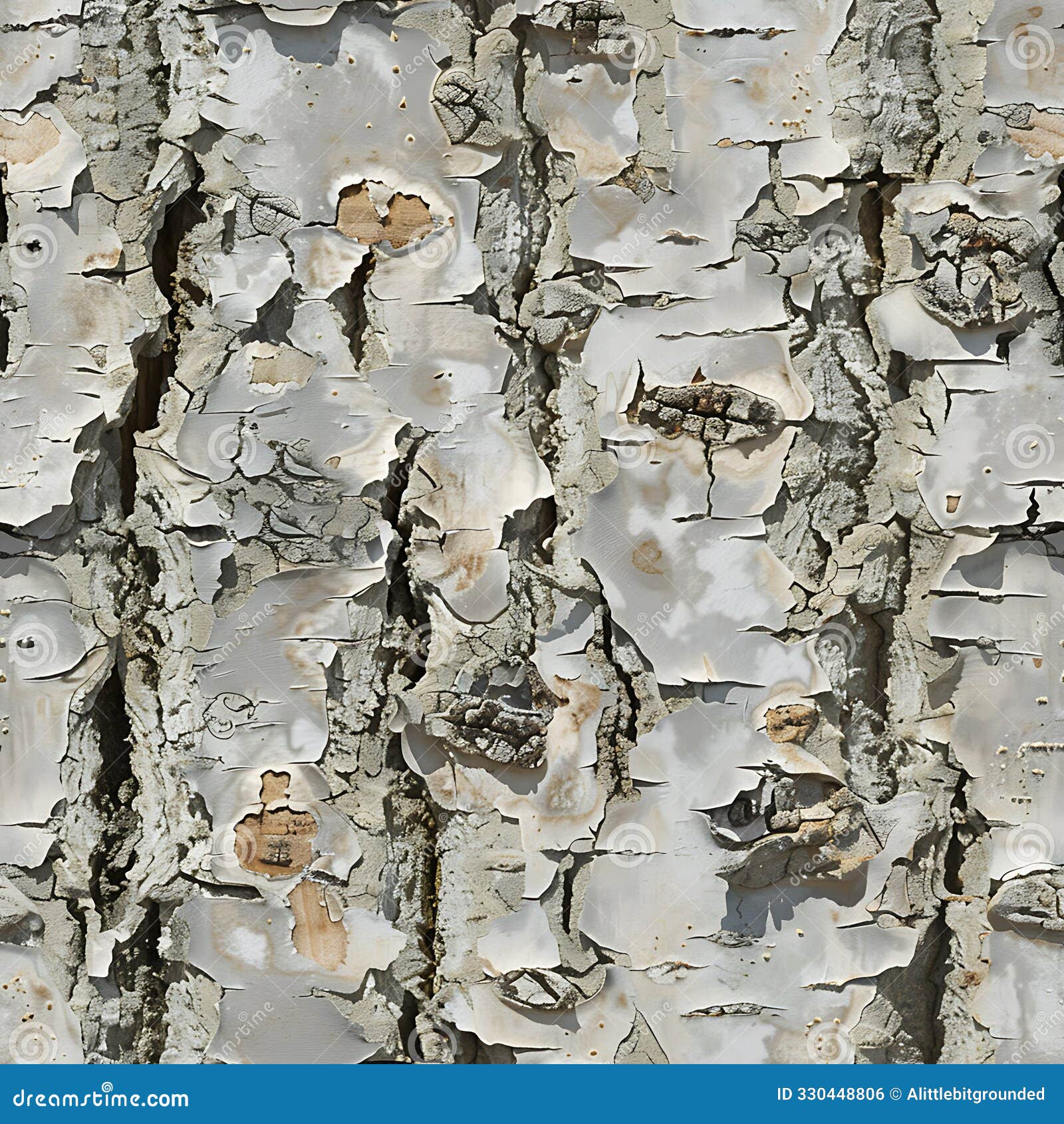 Ppaer Birch Bark Peeling from a Tree, Seamless Repeating Pattern Stock ...