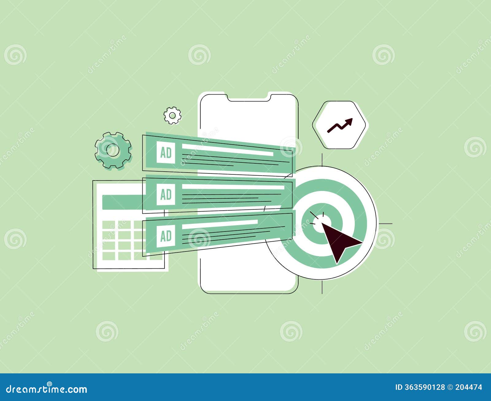 Enhanced Personalization Blue Gradient Concept Icon Cartoon Vector ...