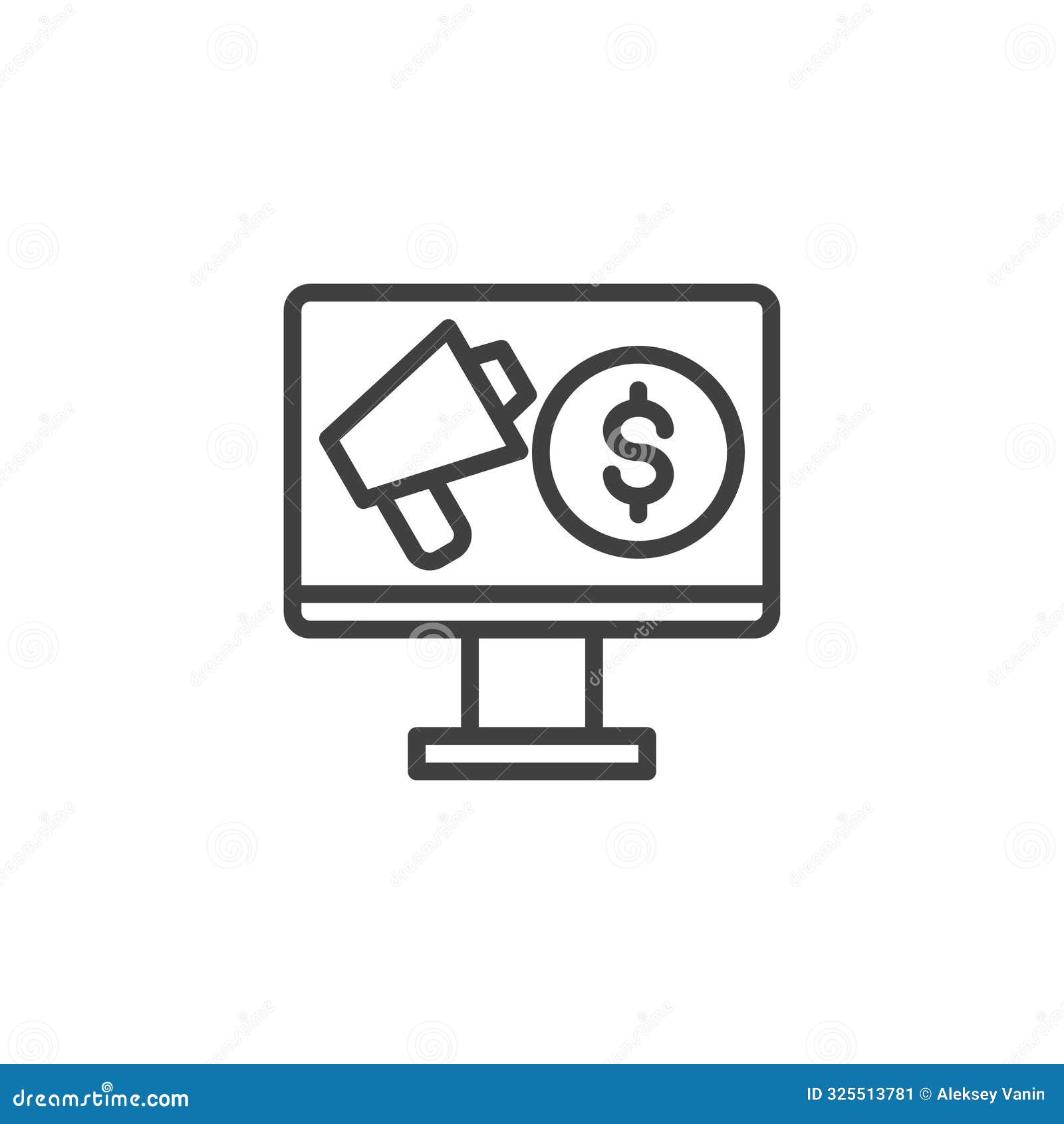 PPC Campaign line icon stock vector. Illustration of outline - 325513781