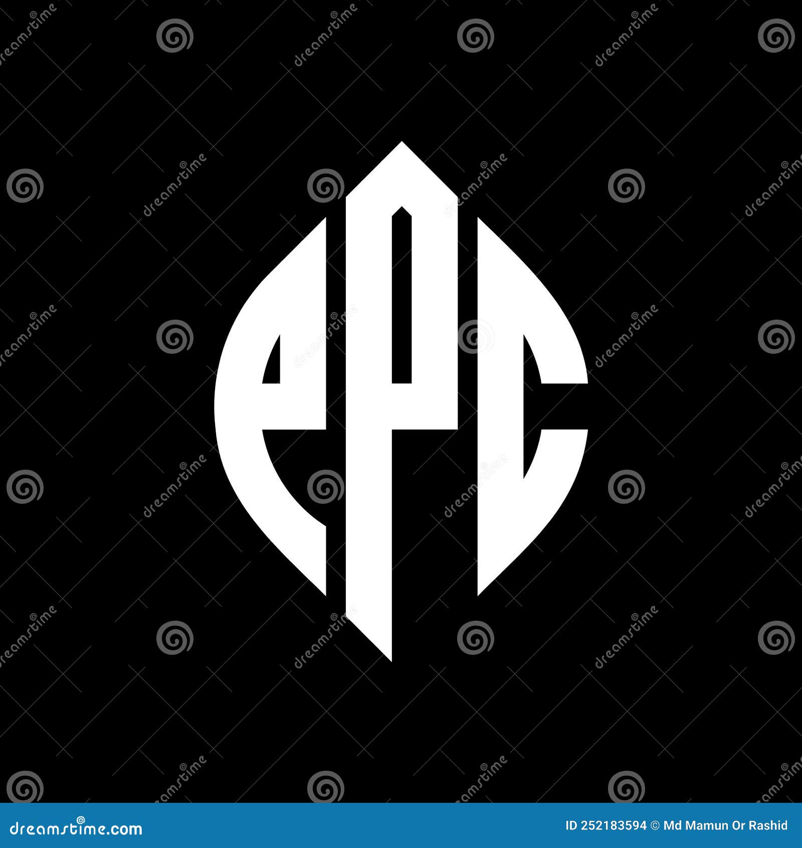 PPC Circle Letter Logo Design with Circle and Ellipse Shape. PPC ...