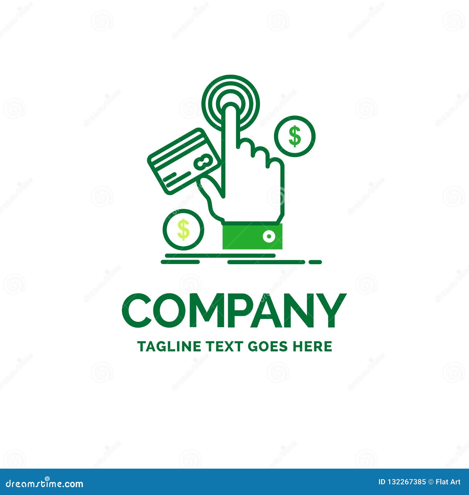 Ppc, Click, Pay, Payment, Web Flat Business Logo Template Stock Vector ...