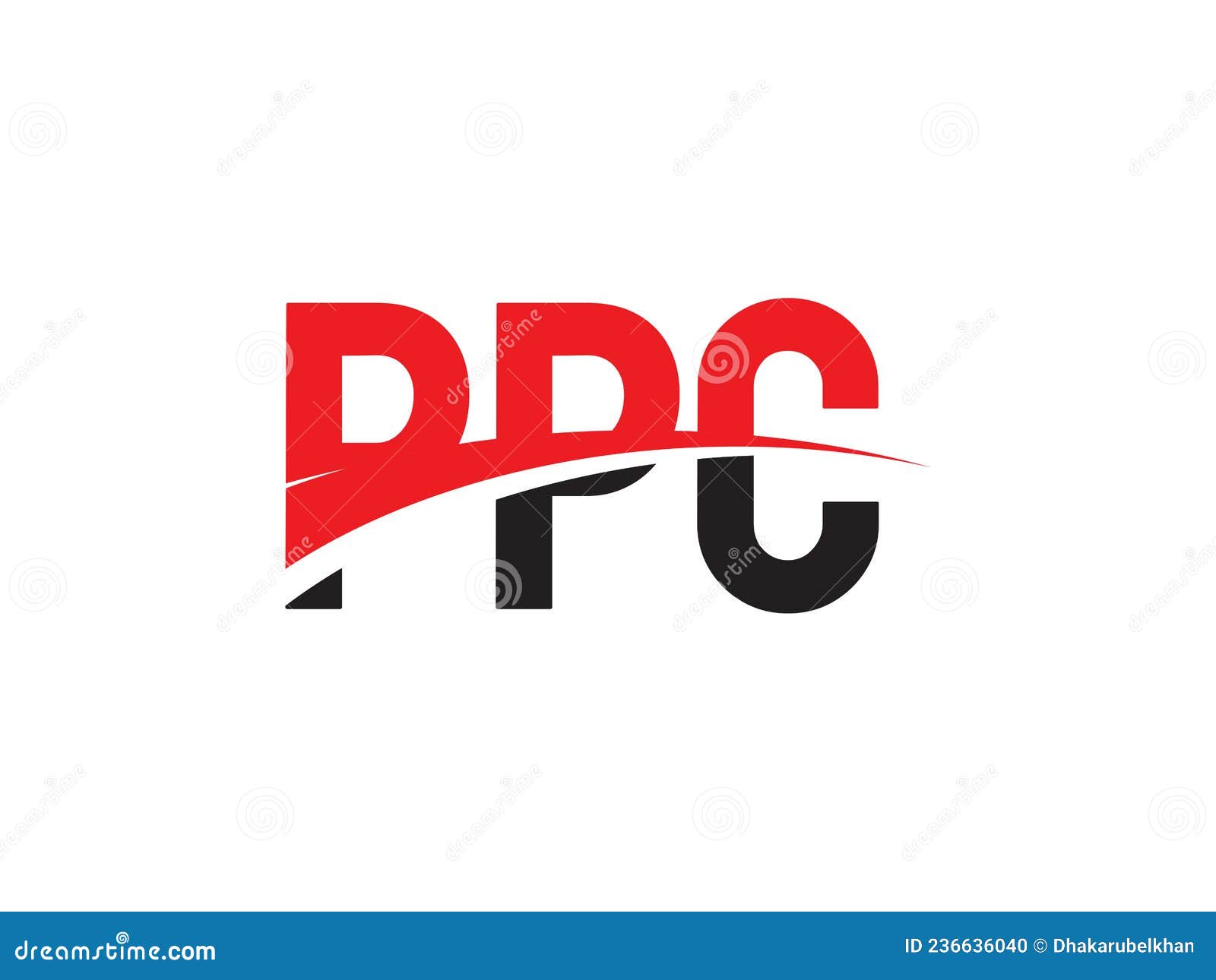 PPC Letter Initial Logo Design Vector Illustration Stock Vector ...