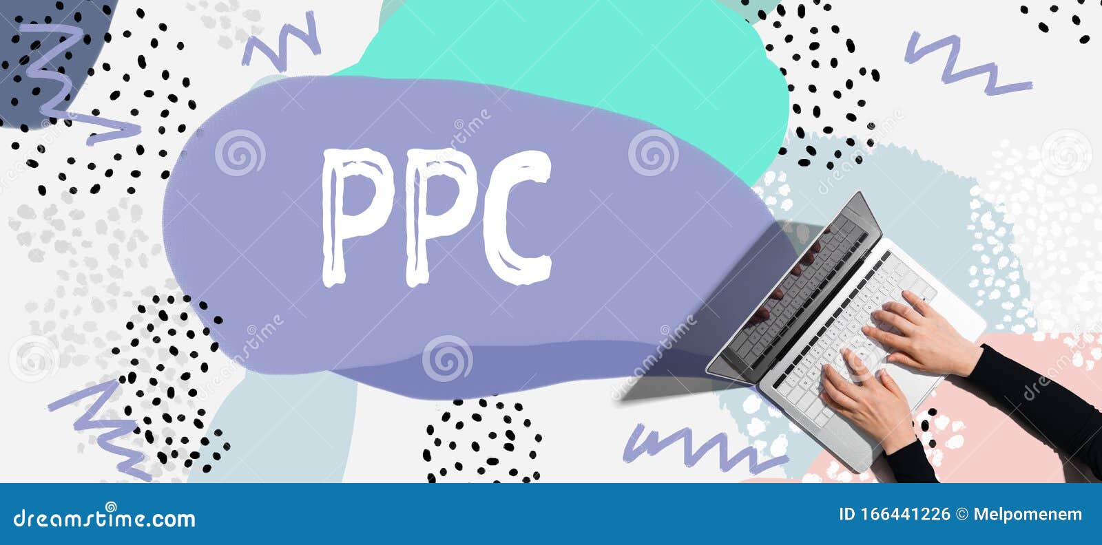 PPC with Person Using Laptop Stock Illustration - Illustration of ...