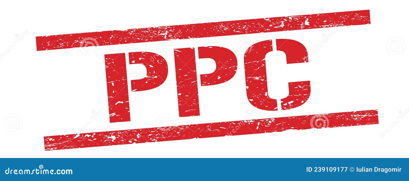 PPC Text on Red Vintage Lines Stamp Stock Illustration - Illustration ...