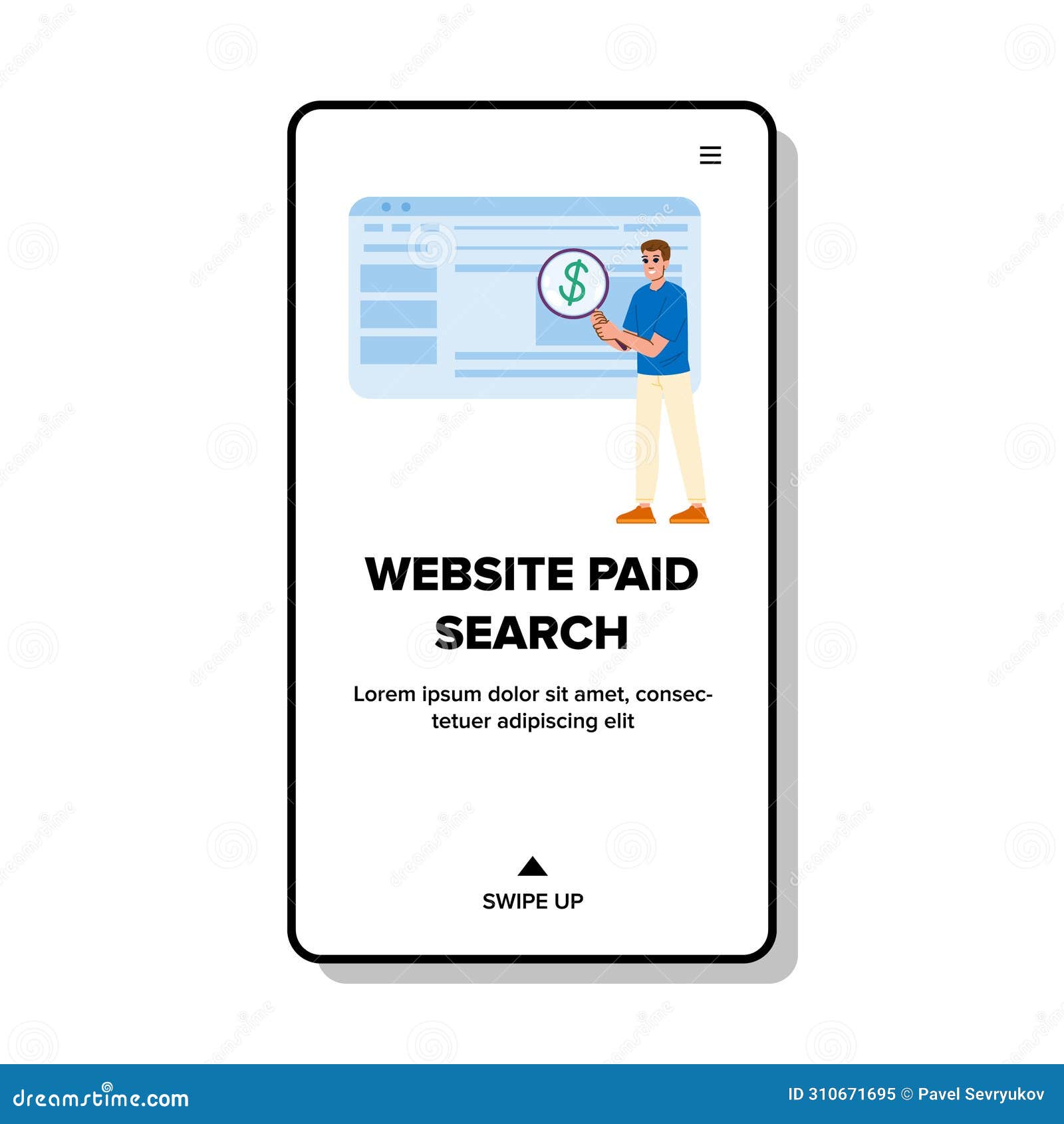 Ppc Website Paid Search Vector Stock Illustration - Illustration of ...