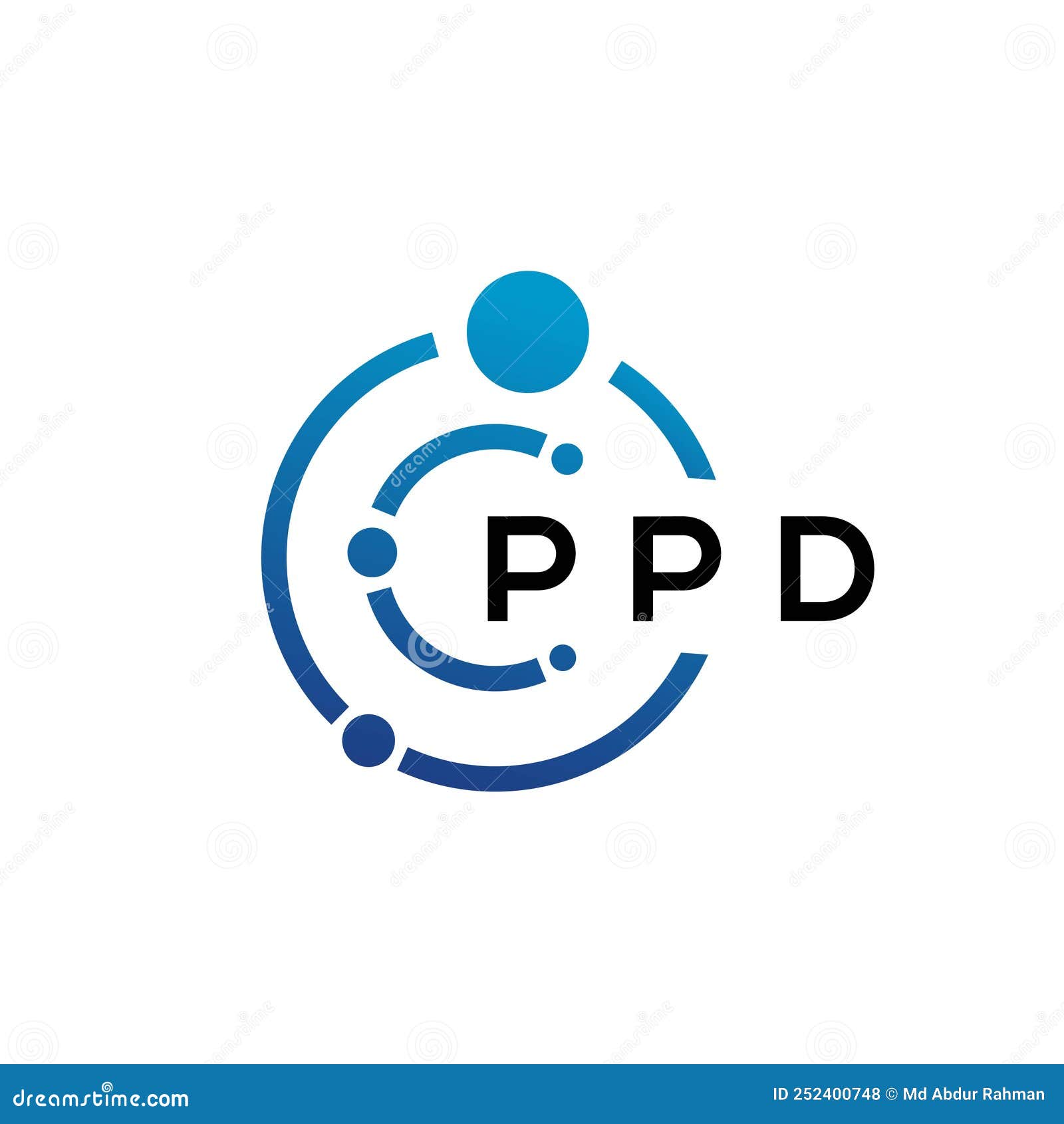 PPD Letter Technology Logo Design on White Background. PPD Creative ...