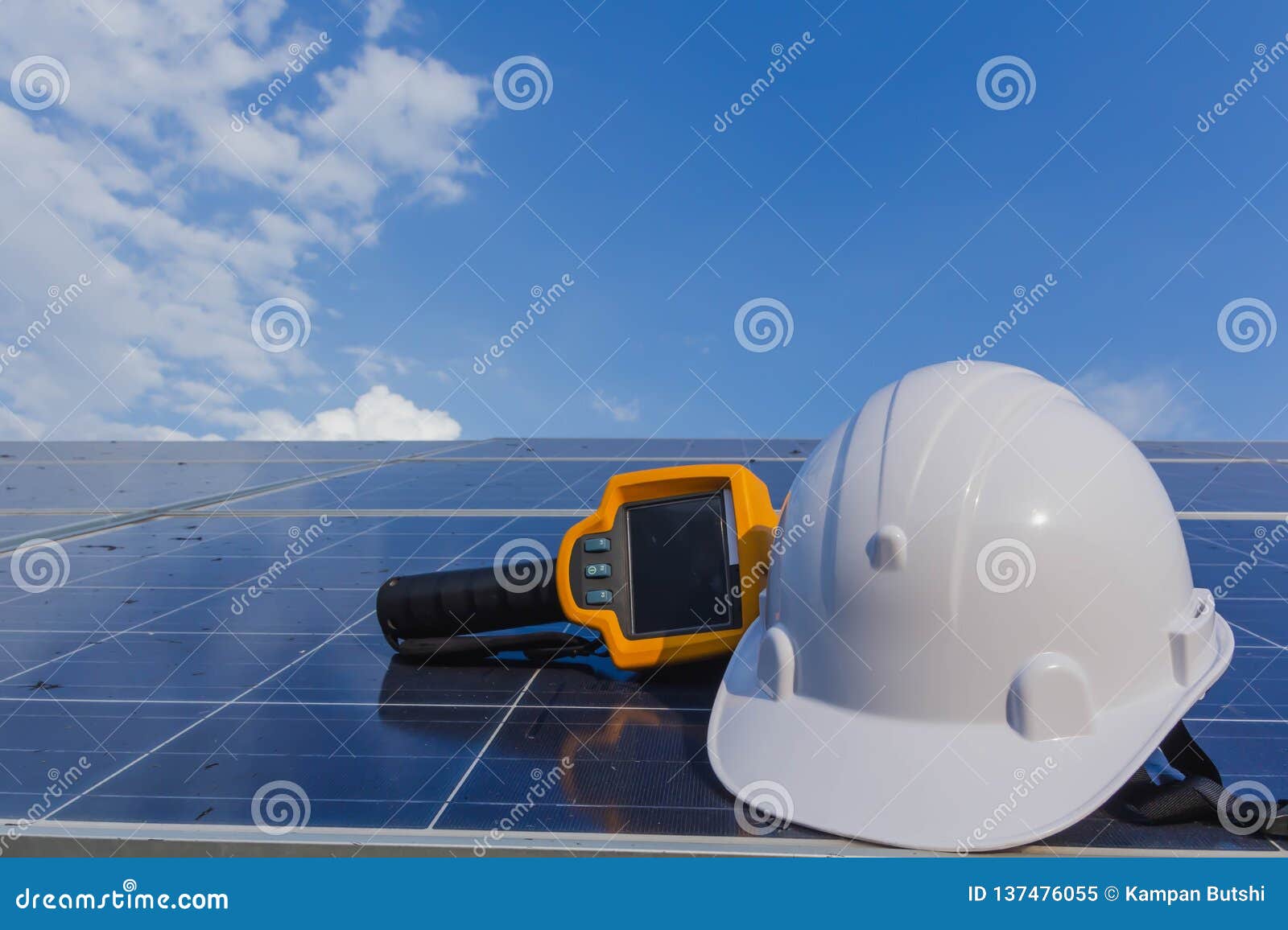 PPE and Equipment for Maintenance Solar Systems Stock Image - Image of ...