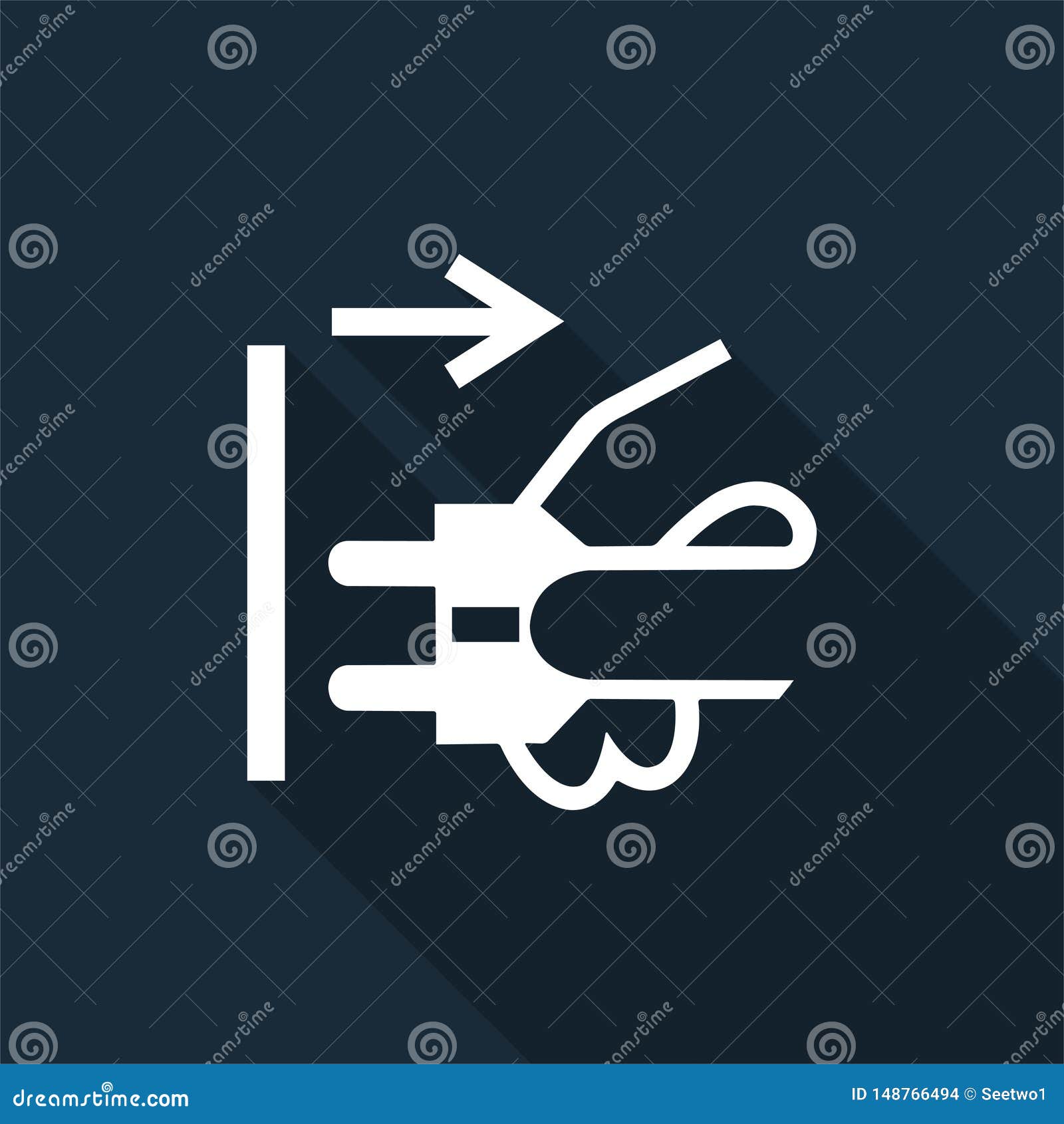 Danger Disconnect Mains Plug From Electrical Outlet Symbol Sign,Vector ...