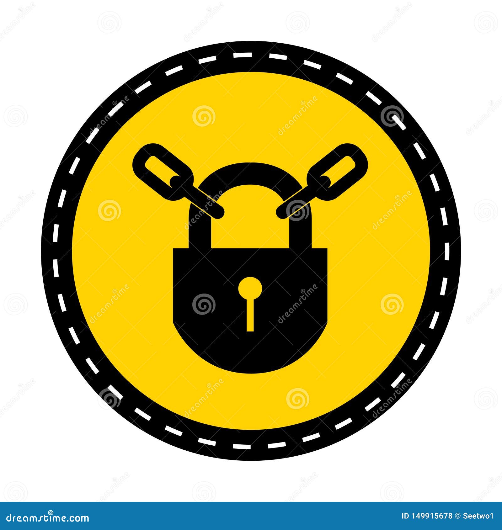 PPE Icon.Keep Locked Symbol Sign Isolate on White Background,Vector ...