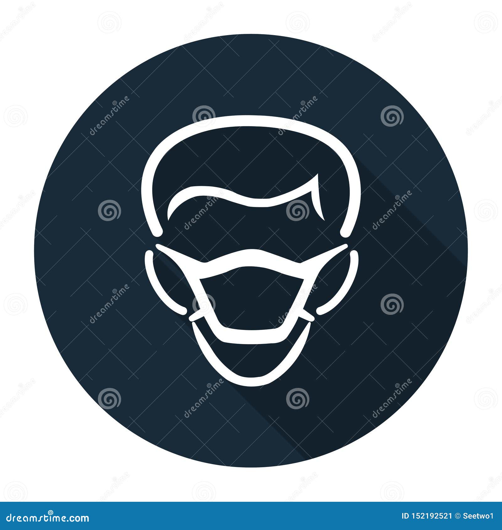 PPE Icon.Wear Mask Symbol Sign Isolate on White Background,Vector ...