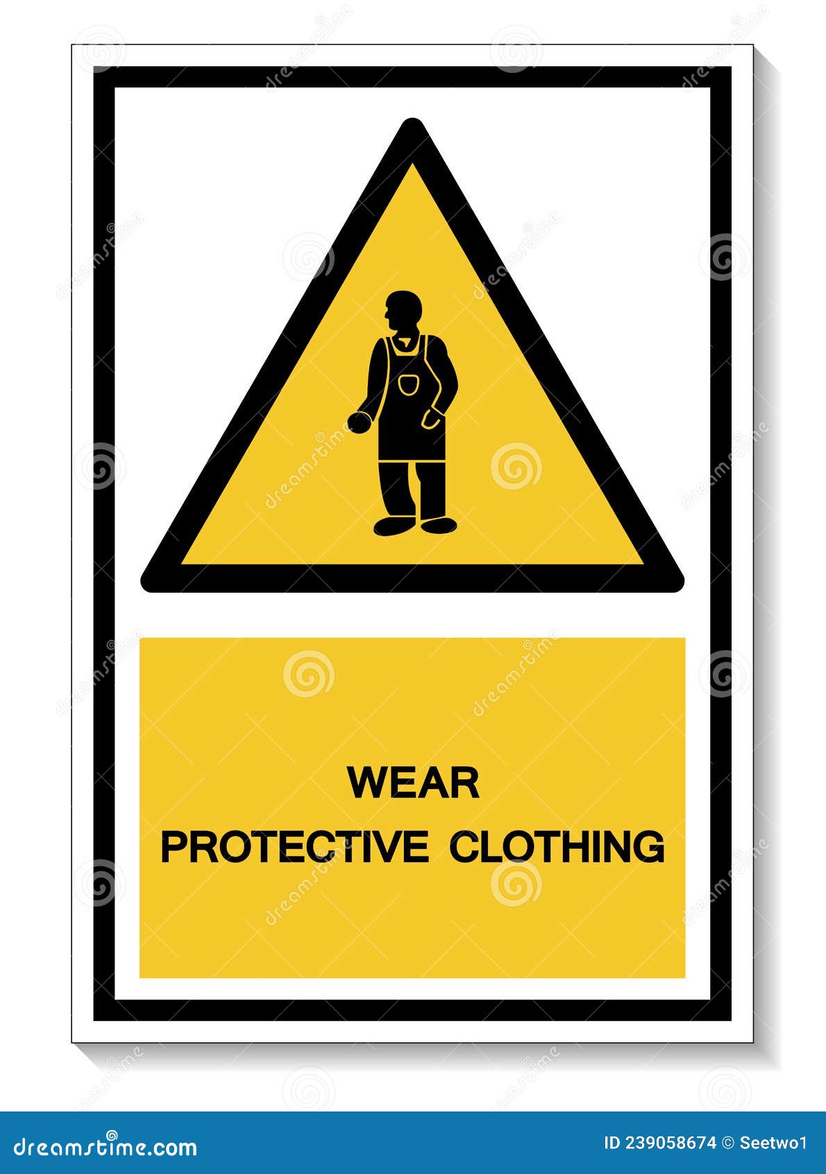 PPE Icon.Wear Protective Clothing Symbol Isolate on White Background ...