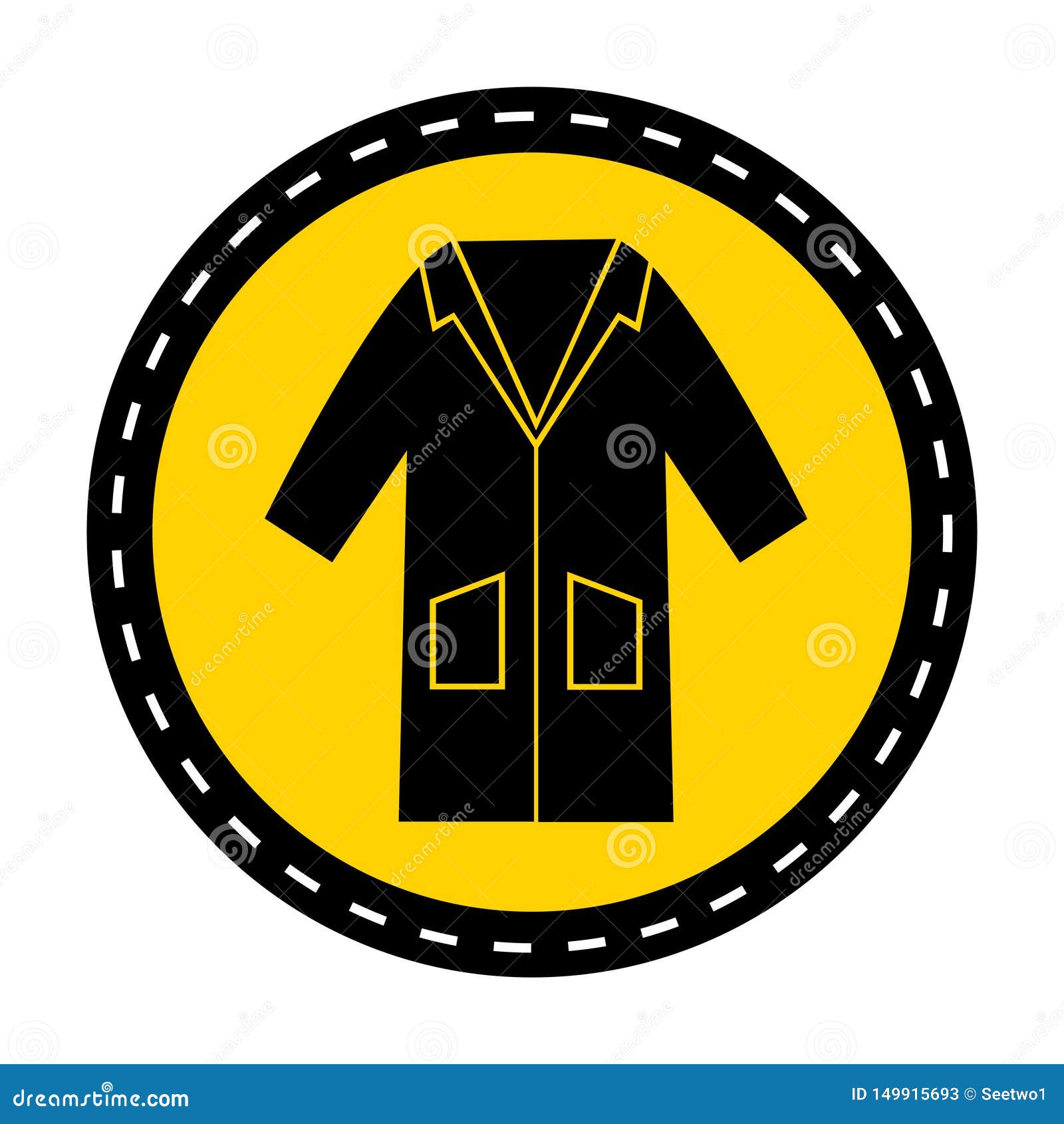 PPE Icon.Wear Smock Symbol Sign Isolate on White Background,Vector ...