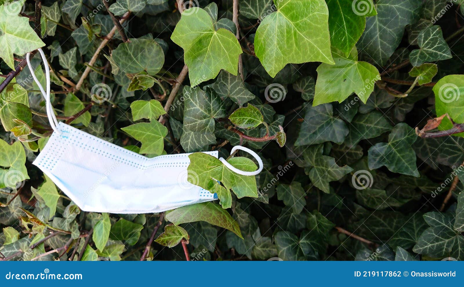 PPE Mask. Ambiental Damage stock photo. Image of damage - 219117862