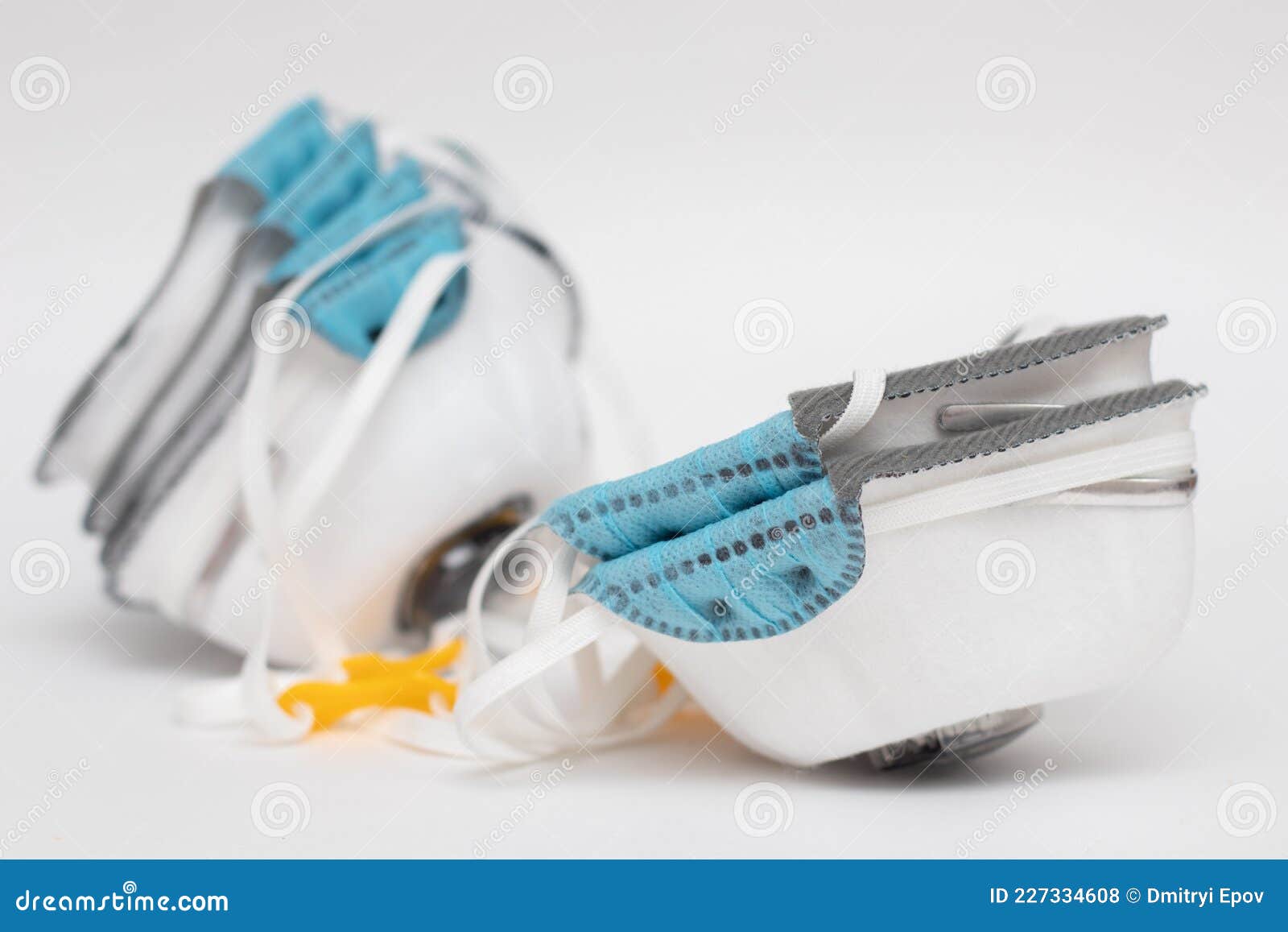 PPE Masks. Protection Respirator for Face Stock Photo - Image of mask ...