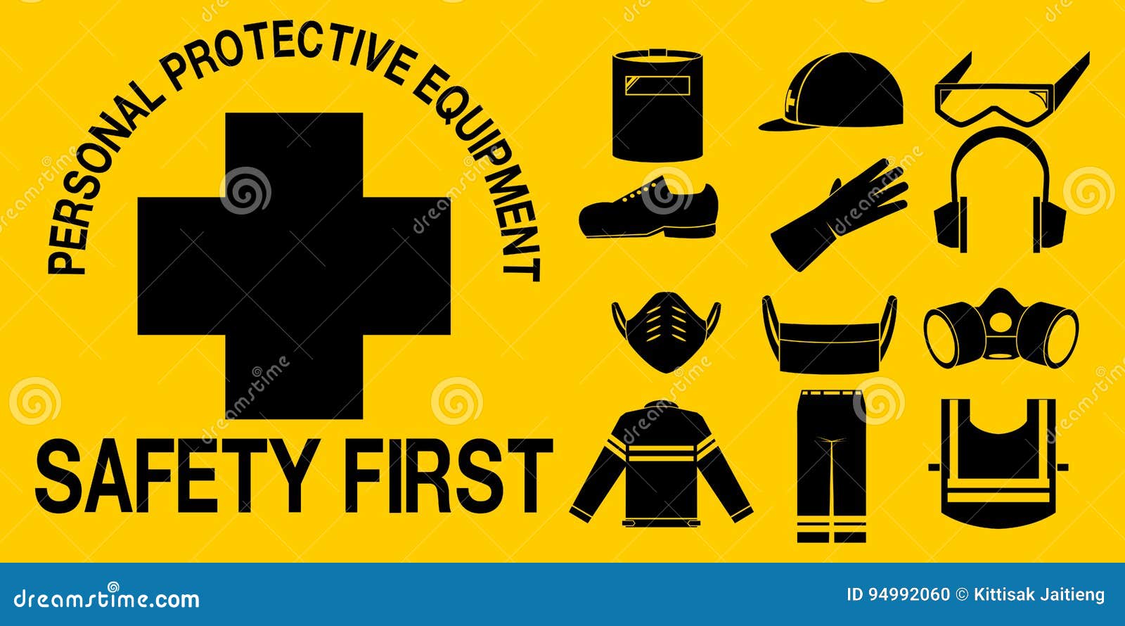 PPE pictogram vector illustratie. Illustration of gemakkelijk - 94992060