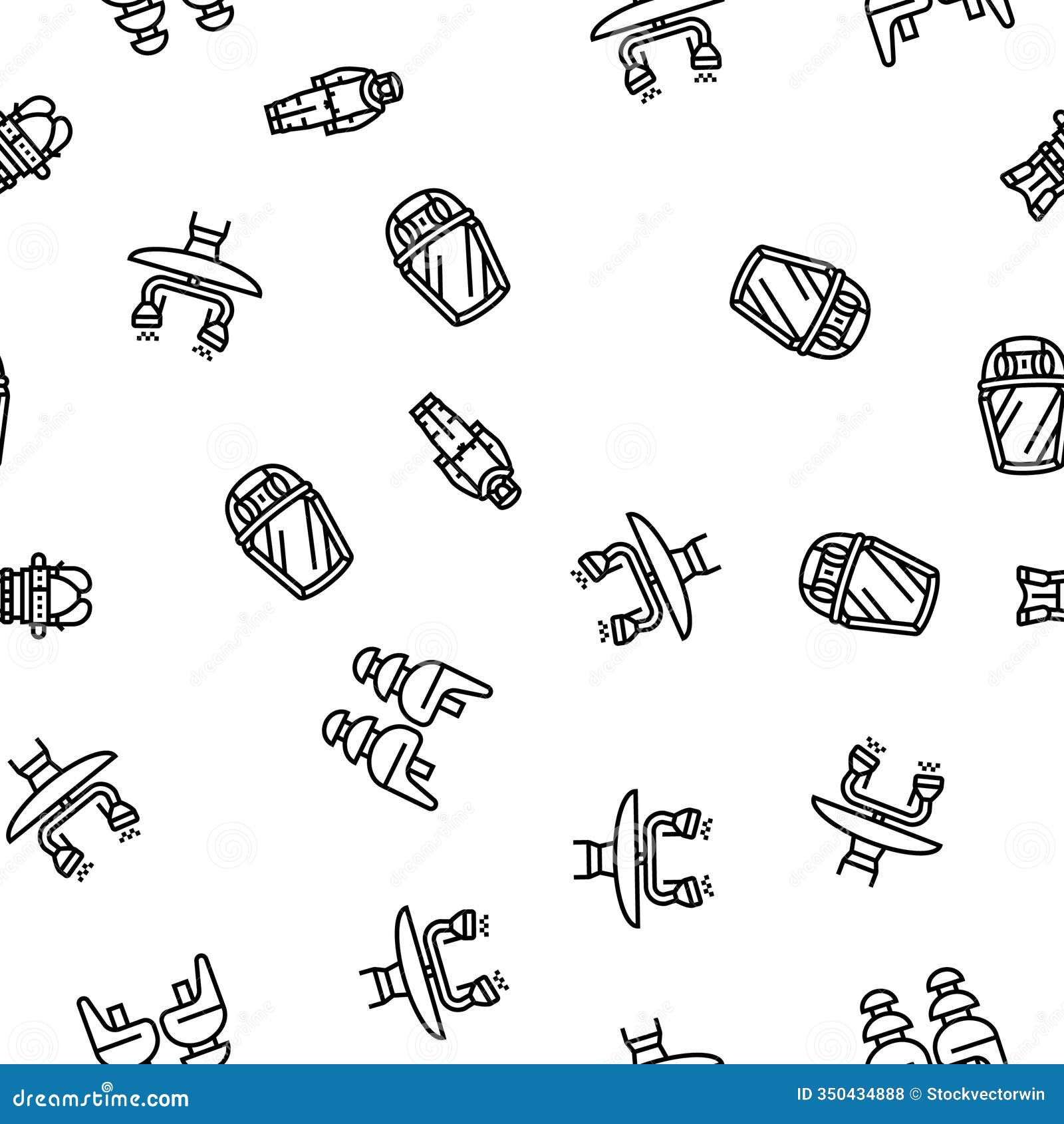 Ppe Protective Safety Kit Seamless Pattern Vector Stock Illustration ...