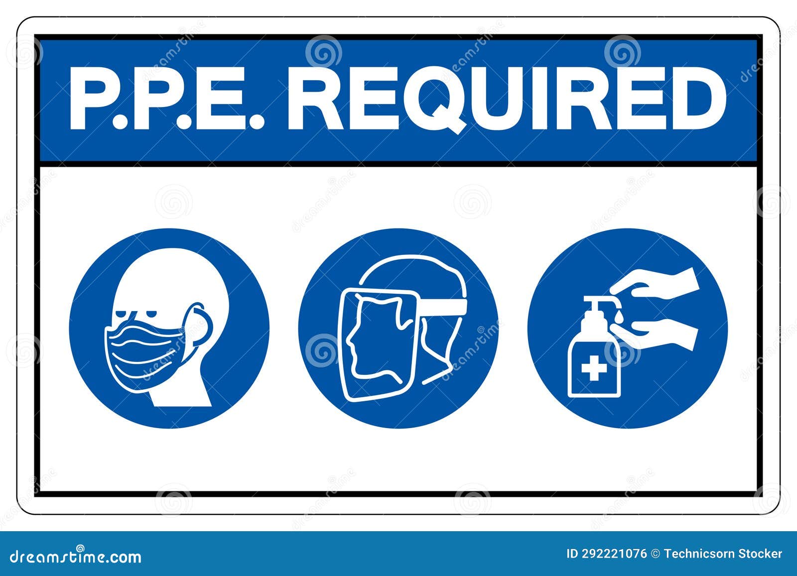 PPE. Required Symbol Sign ,Vector Illustration, Isolate on White ...
