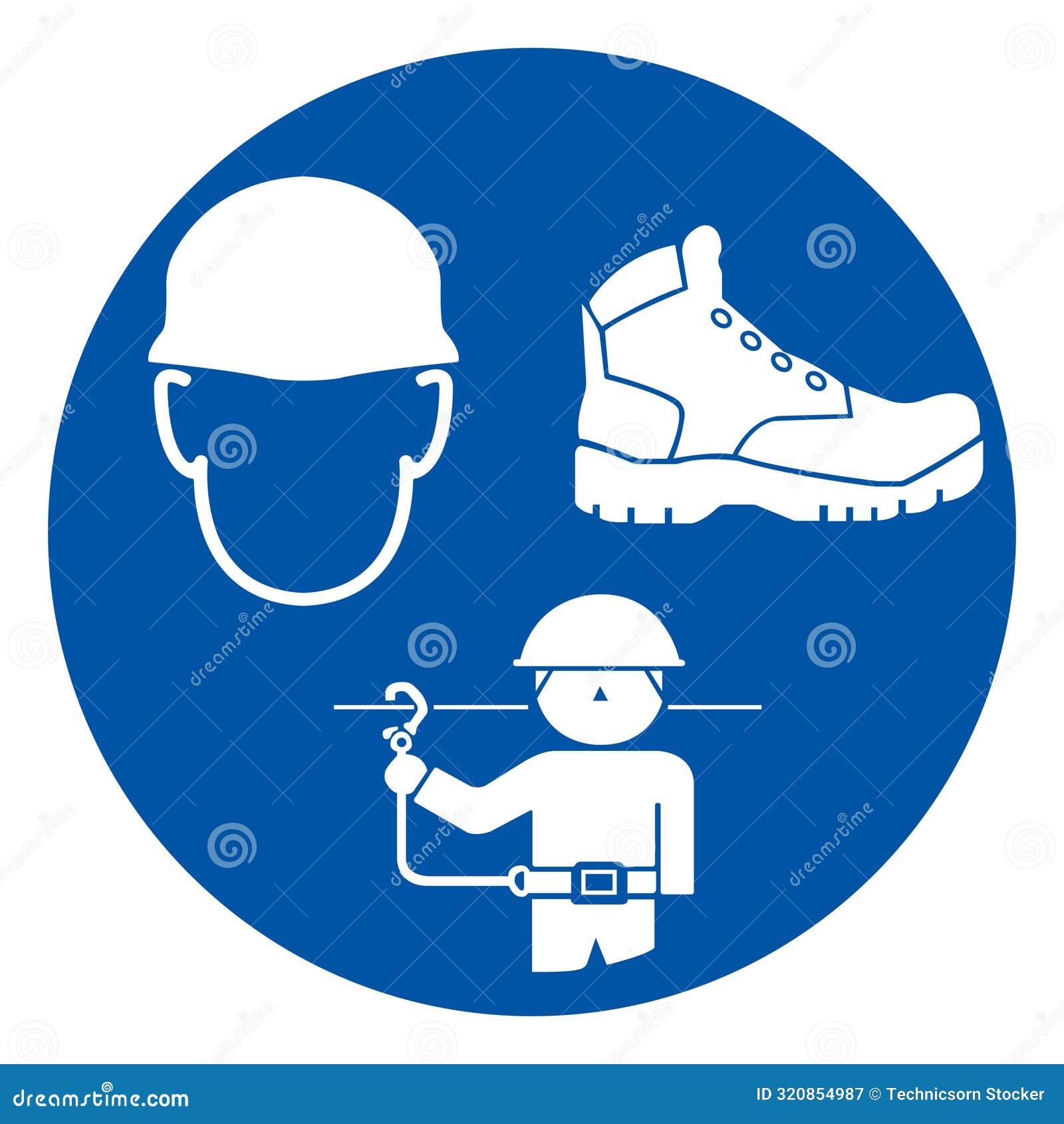 PPE REquired Symbol Sign,Vector Illustration, Isolated On White ...