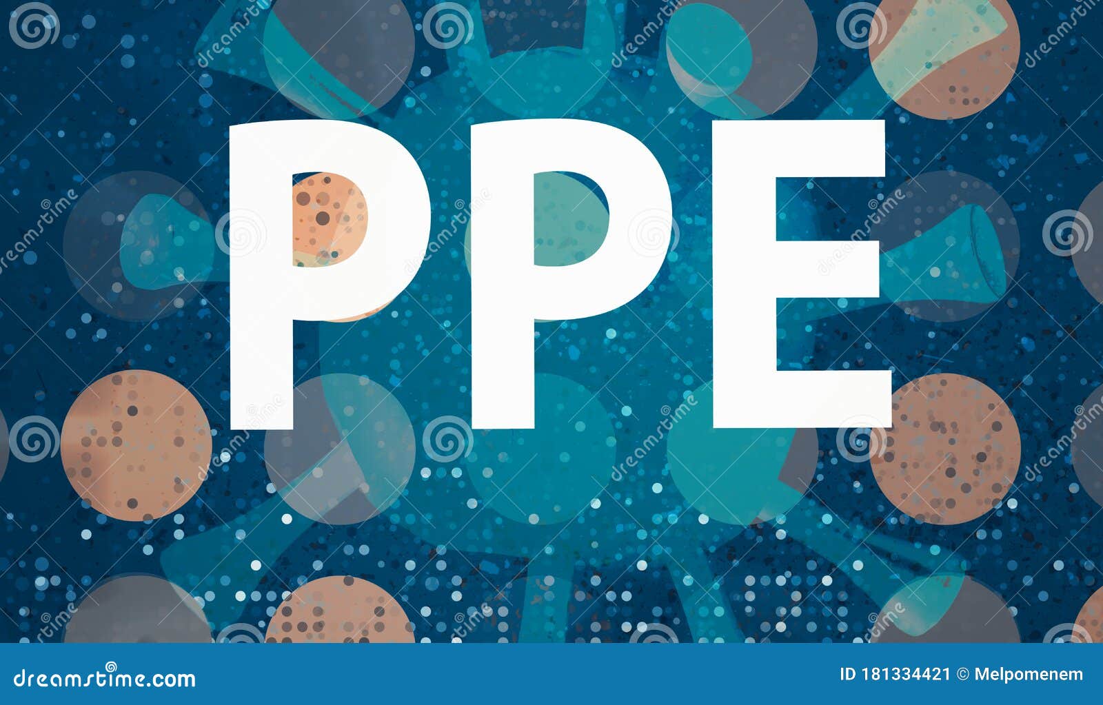 PPE Theme with Abstract Dots Background Stock Illustration ...