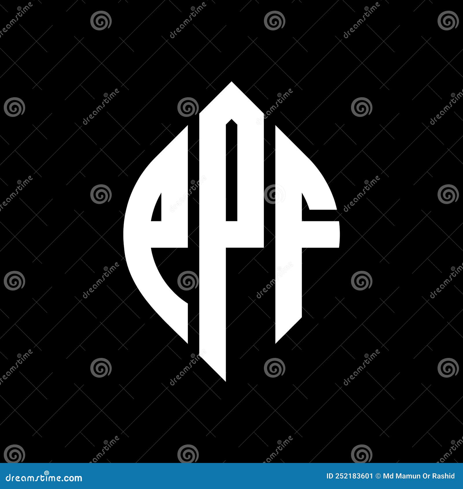 PPF Circle Letter Logo Design with Circle and Ellipse Shape. PPF ...