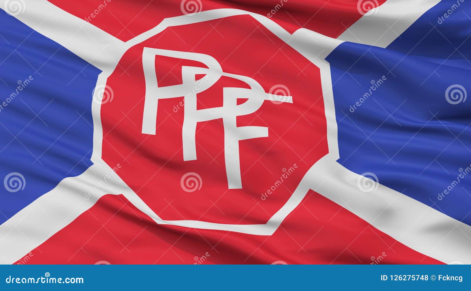 Ppf Flag Closeup View stock illustration. Illustration of satin - 126275748