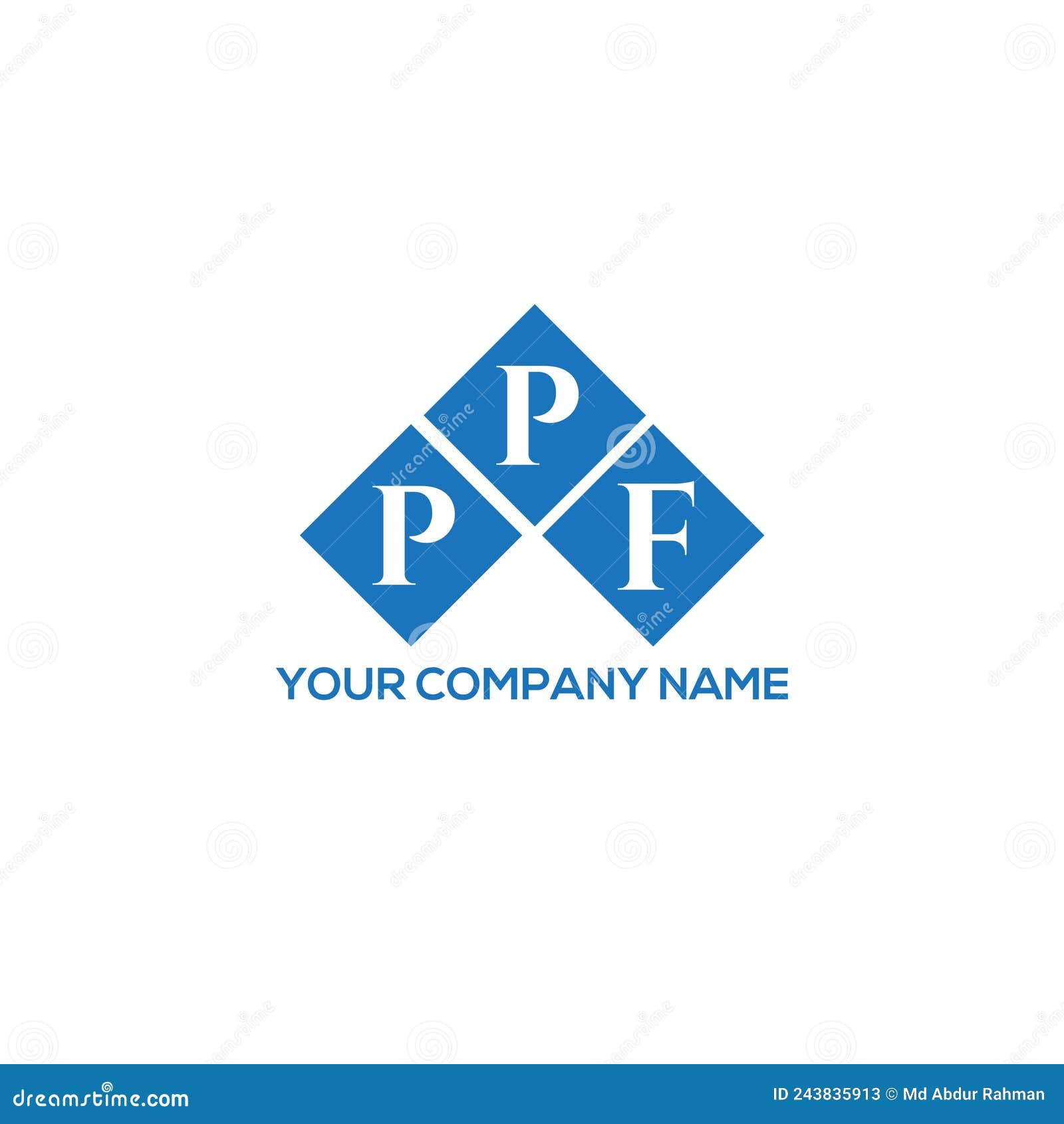 PPF Letter Logo Design on White Background. PPF Creative Initials ...