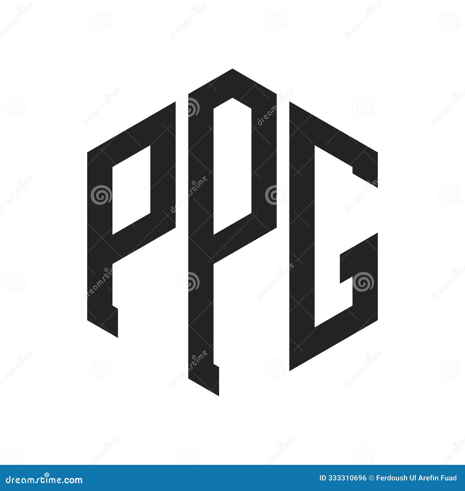 PPG Logo Design. Initial Letter PPG Monogram Logo Using Hexagon Shape ...