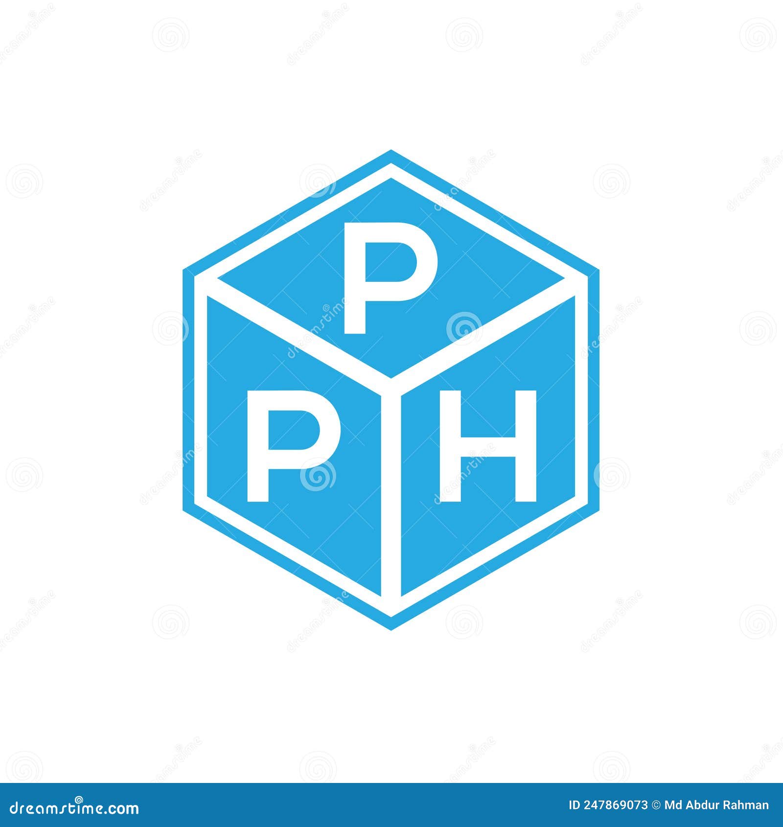 PPH Letter Logo Design on Black Background. PPH Creative Initials ...