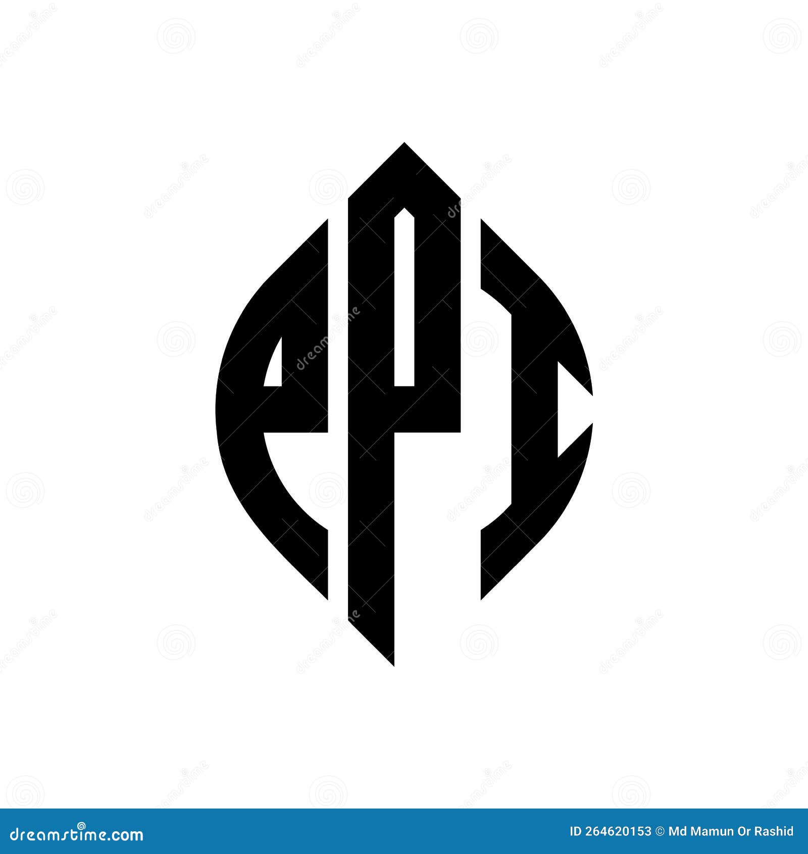 PPI Circle Letter Logo Design with Circle and Ellipse Shape. PPI ...