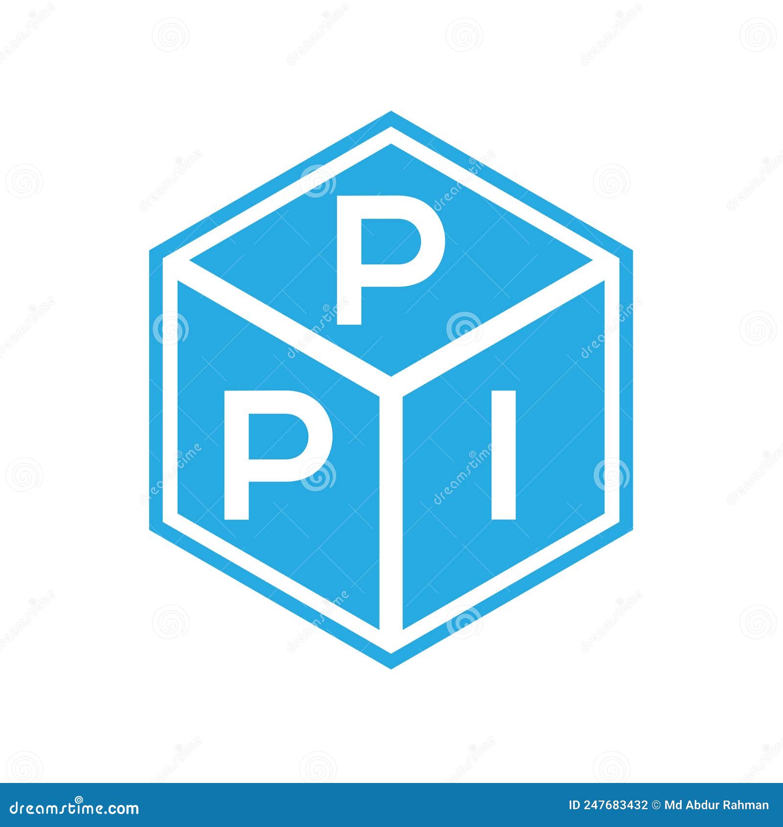 PPI Letter Logo Design on Black Background. PPI Creative Initials ...