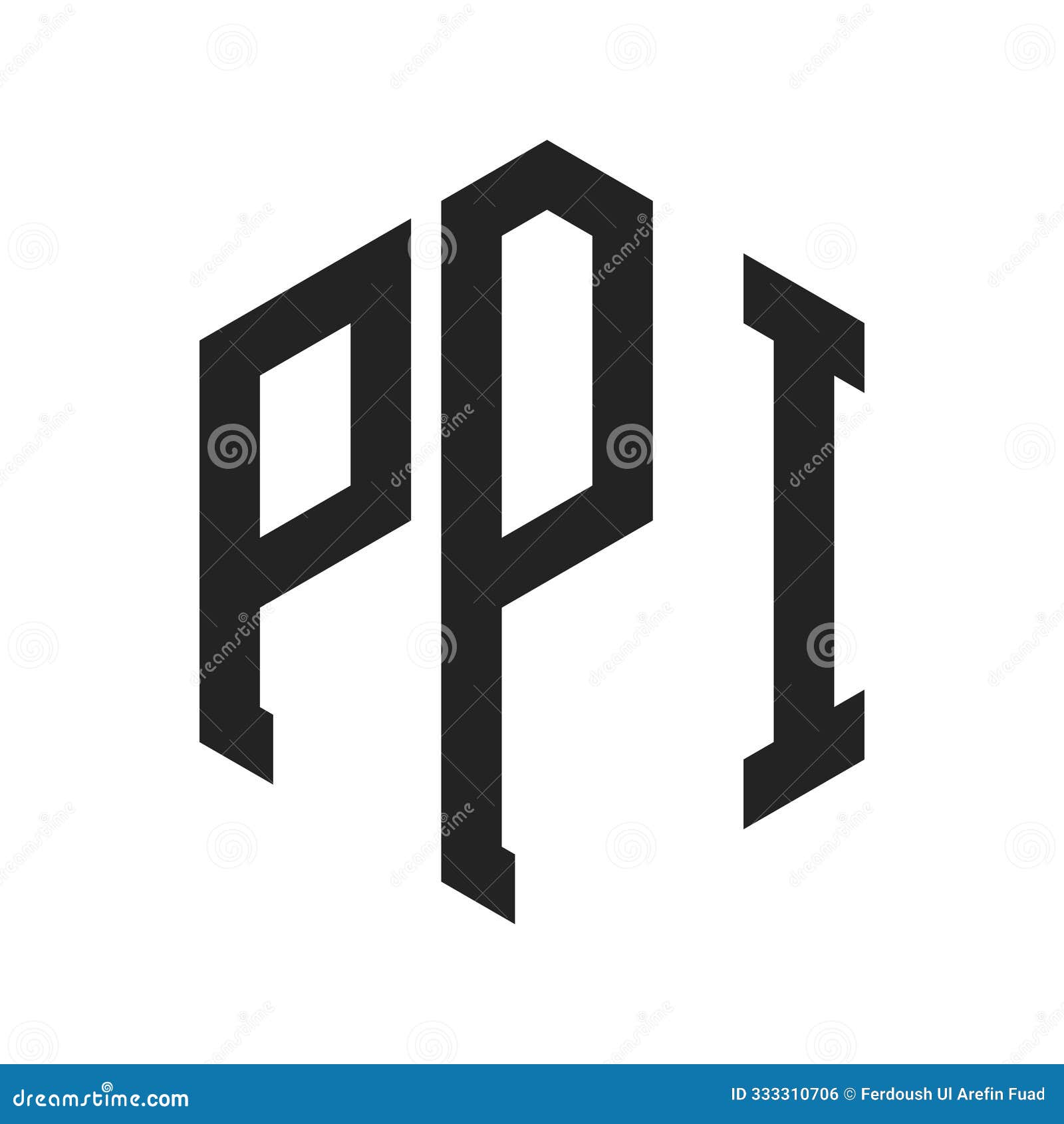 PPI Logo Design. Initial Letter PPI Monogram Logo Using Hexagon Shape ...