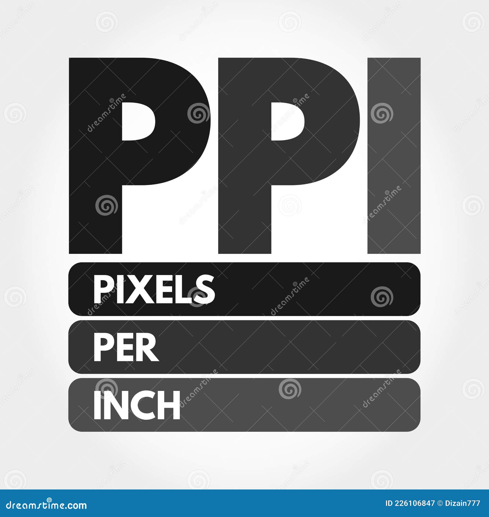 PPI - Pixels Per Inch Acronym, Technology Concept Background Stock ...