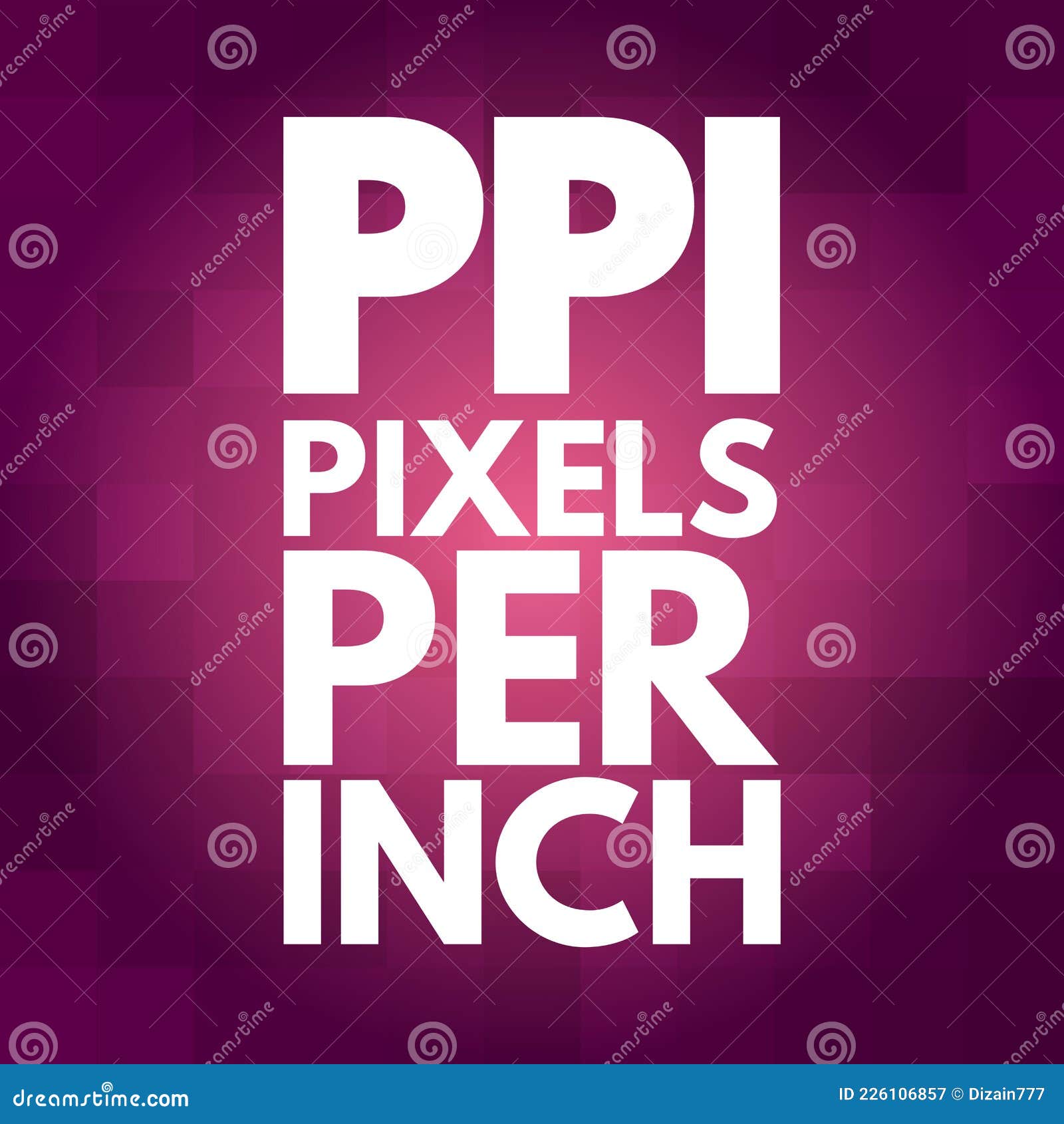 PPI - Pixels Per Inch Acronym, Technology Concept Background Stock ...