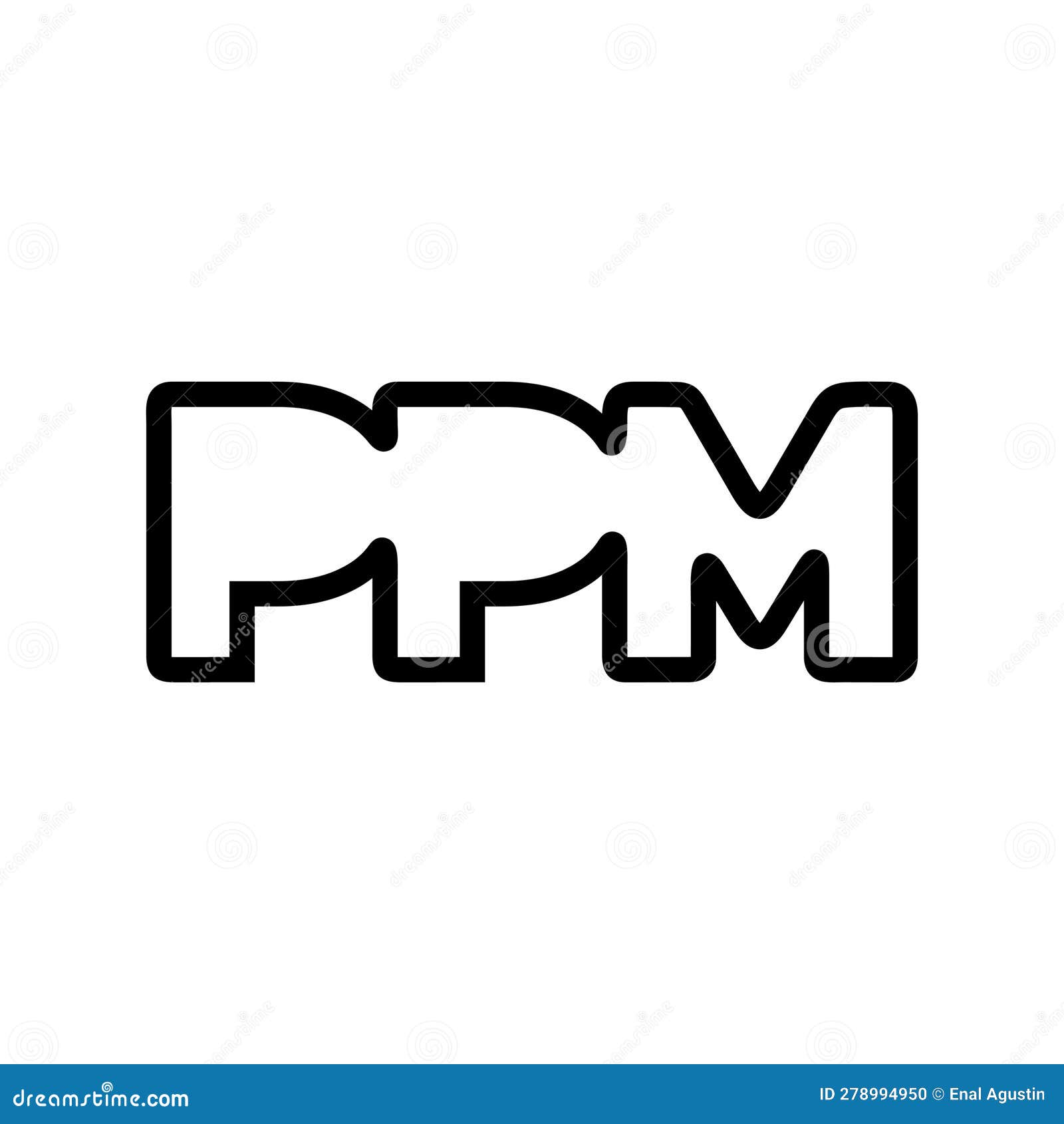 PPM Letter Infinity Initial Logo Design Stock Vector - Illustration of ...