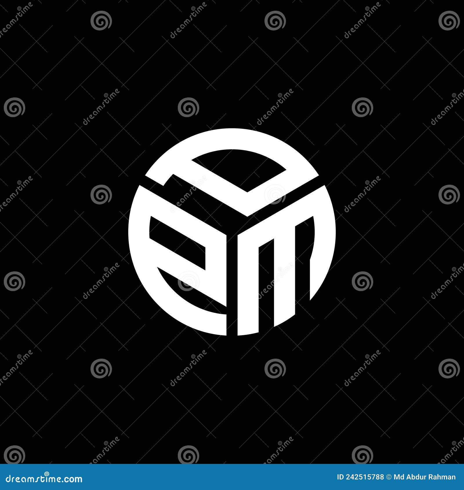 PPM Letter Logo Design on Black Background. PPM Creative Initials ...