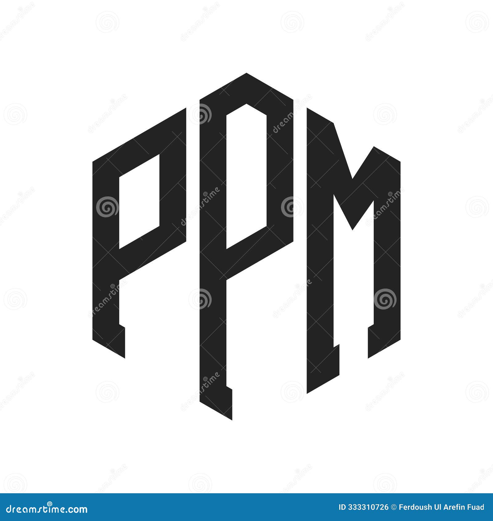 PPM Logo Design. Initial Letter PPM Monogram Logo Using Hexagon Shape ...