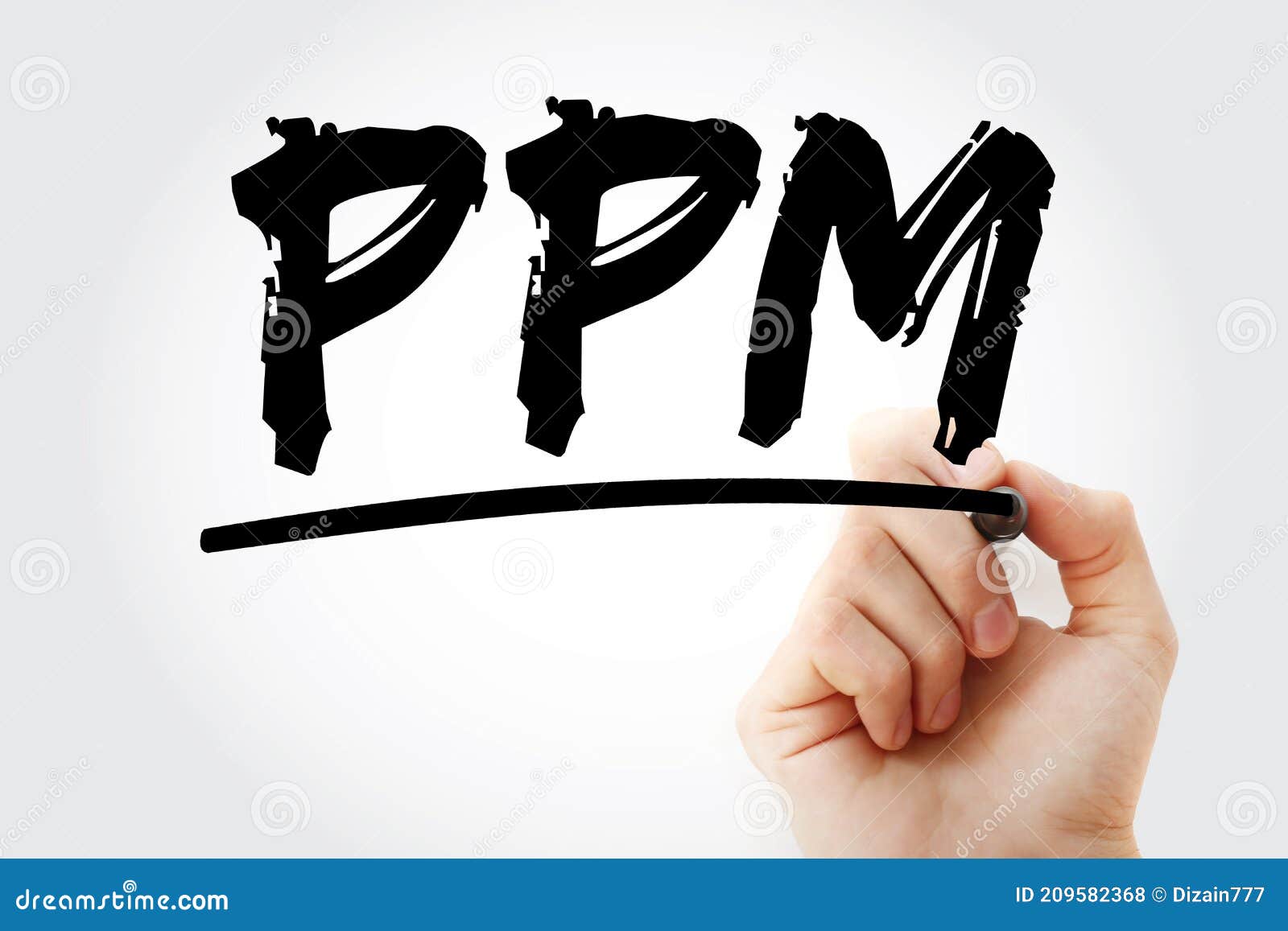 PPM - Parts Per Million Acronym with Marker, Concept Background Stock ...