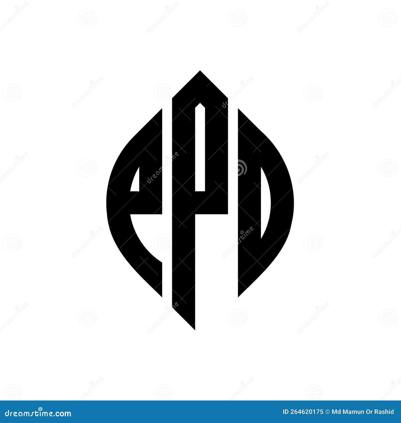 PPO Circle Letter Logo Design with Circle and Ellipse Shape. PPO ...