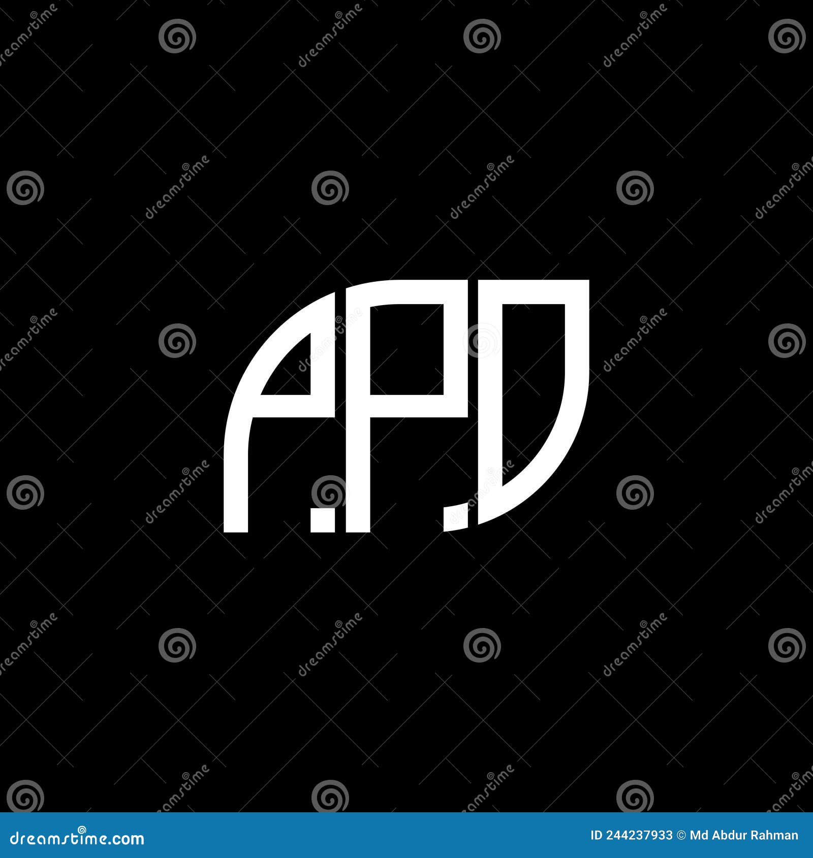 PPO Letter Logo Design on Black Background.PPO Creative Initials Letter ...