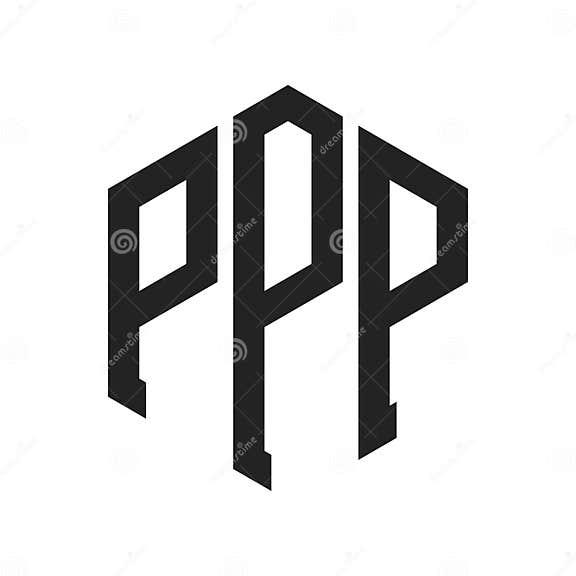 PPP Logo Design. Initial Letter PPP Monogram Logo Using Hexagon Shape ...