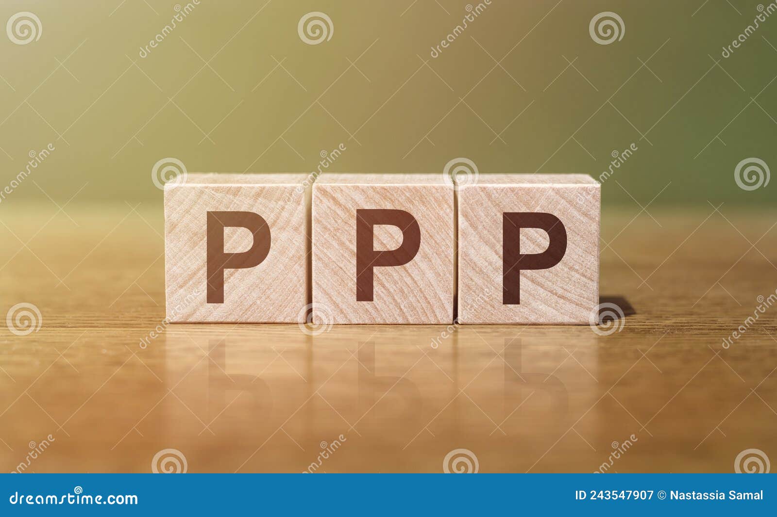 PPP - Praise Picture Push Concept on Cubes Stock Illustration ...