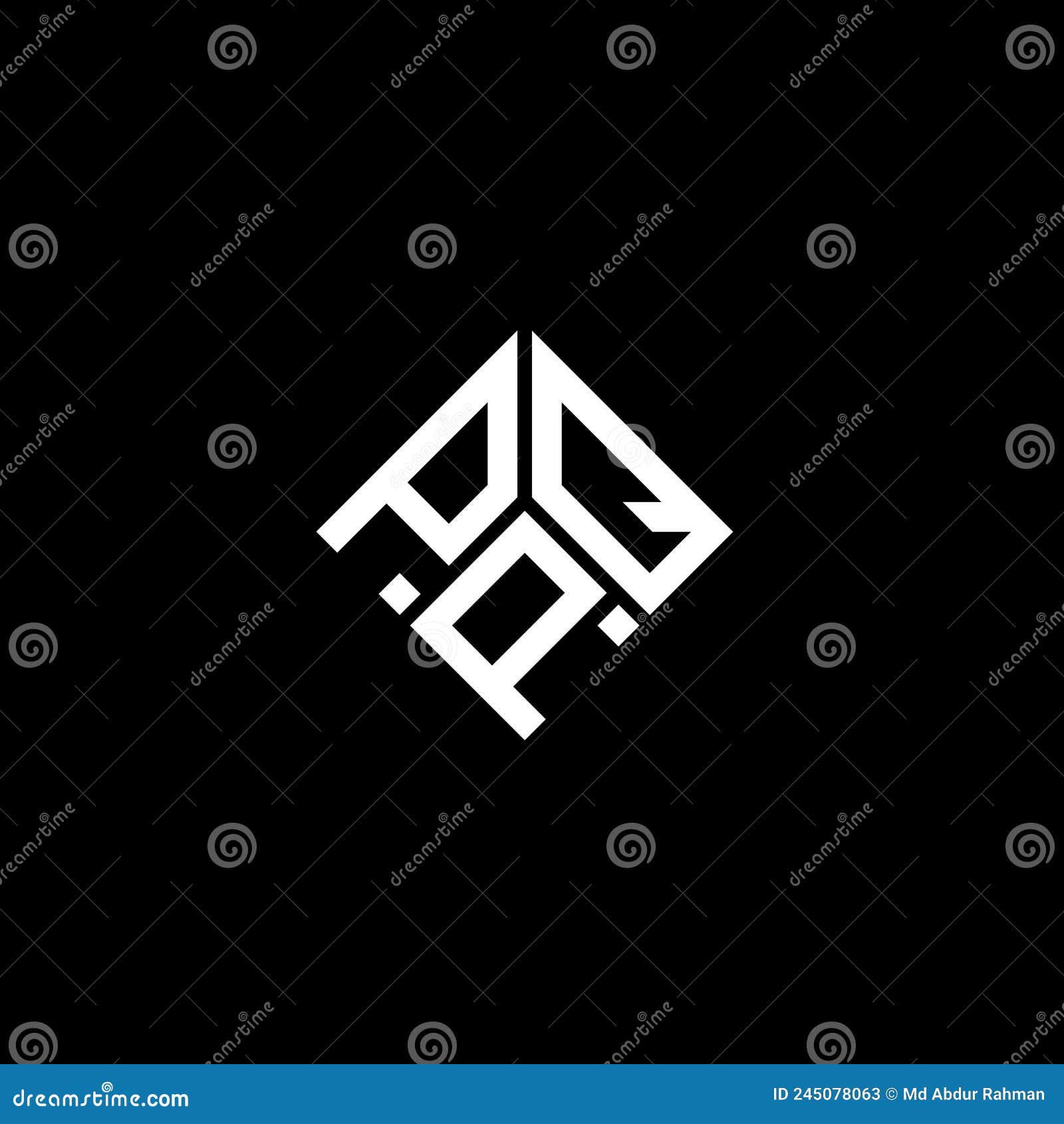 PPQ Letter Logo Design On Black Background. PPQ Creative Initials ...