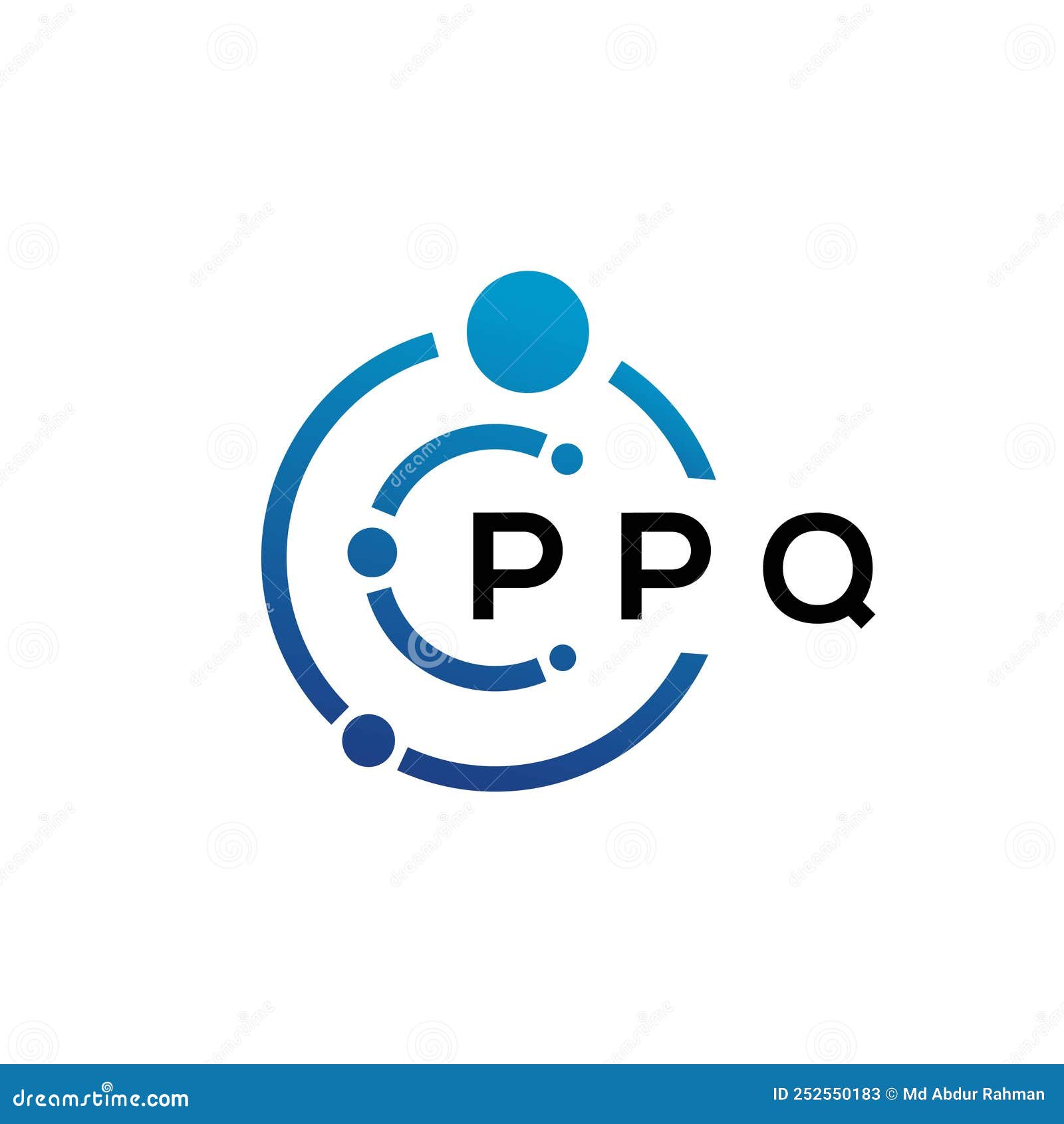 PPQ Letter Technology Logo Design On White Background. PPQ Creative ...